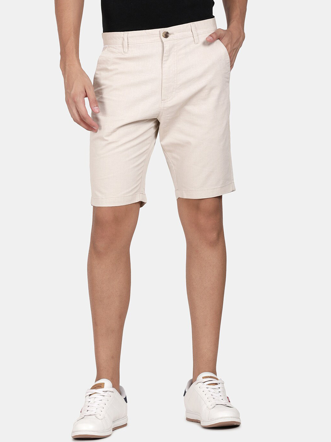 Buy T Base Men Beige Shorts - Shorts for Men 18230416 | Myntra