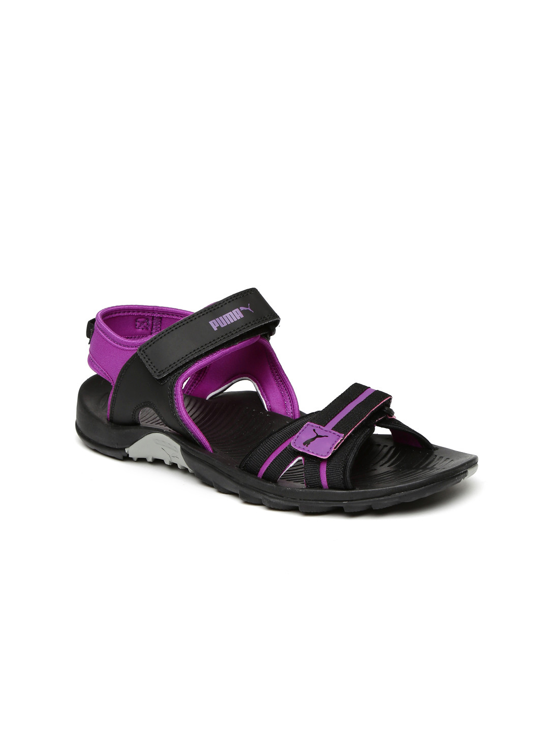 Buy Puma Women Black & Purple Comfy DP Sports Sandals - Sandals for ...