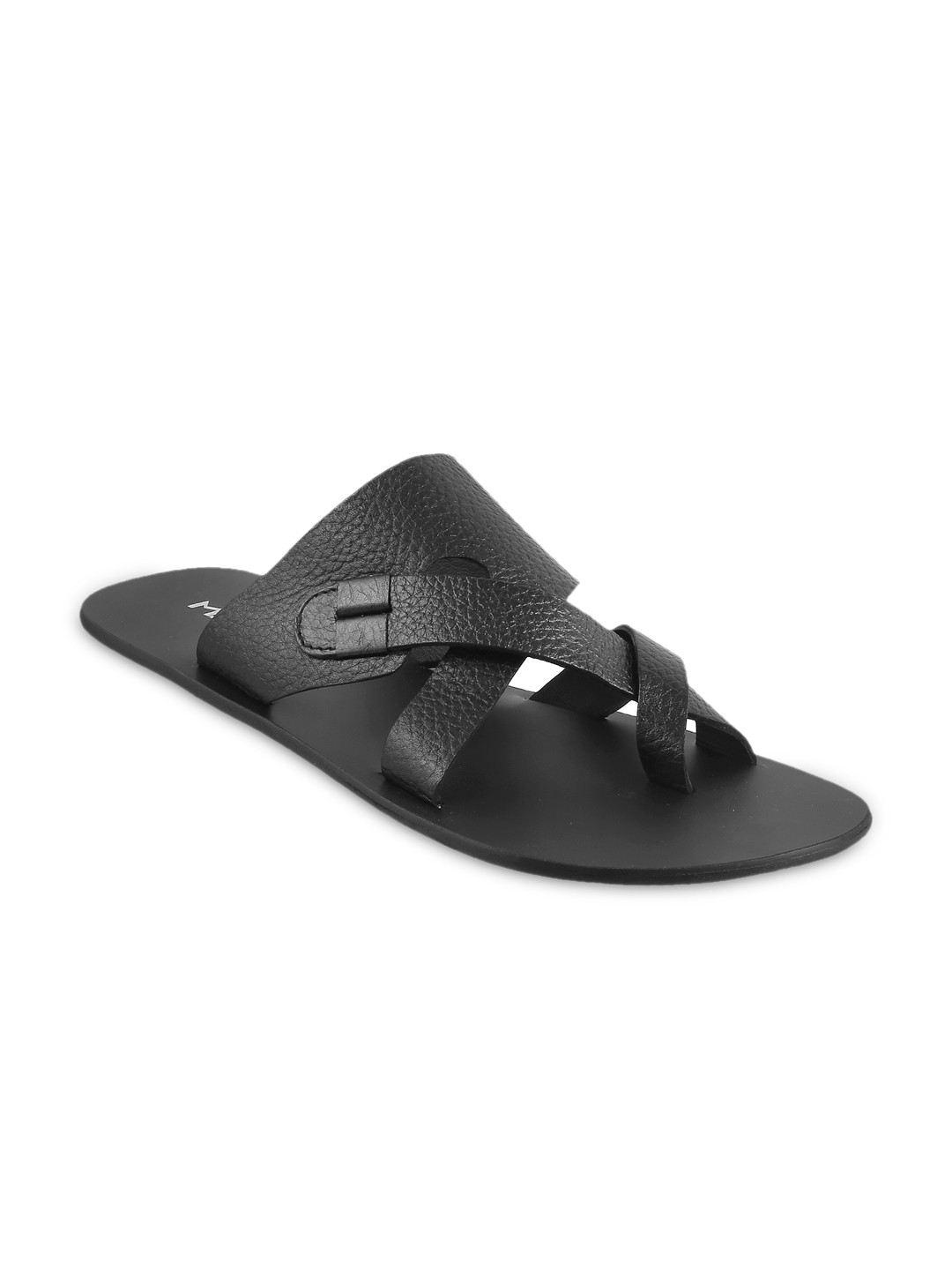 Buy Metro Men Black Leather Sandals - Sandals for Men 1823653 | Myntra