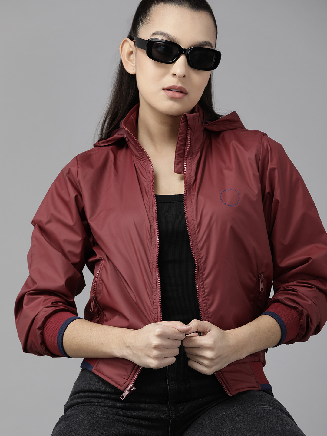 Buy The Roadster Lifestyle Co. Women Windcheater Bomber Jacket ...