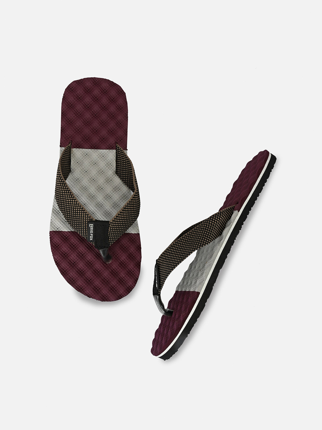 Buy Big Fox Men Maroon Flip Flops - Flip Flops for Men 18246624 | Myntra