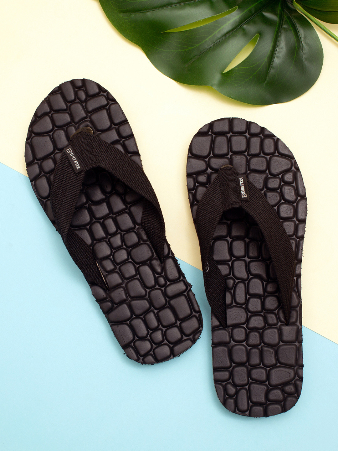 Buy Big Fox Men Black Thong Flip Flops - Flip Flops for Men 18246632 ...