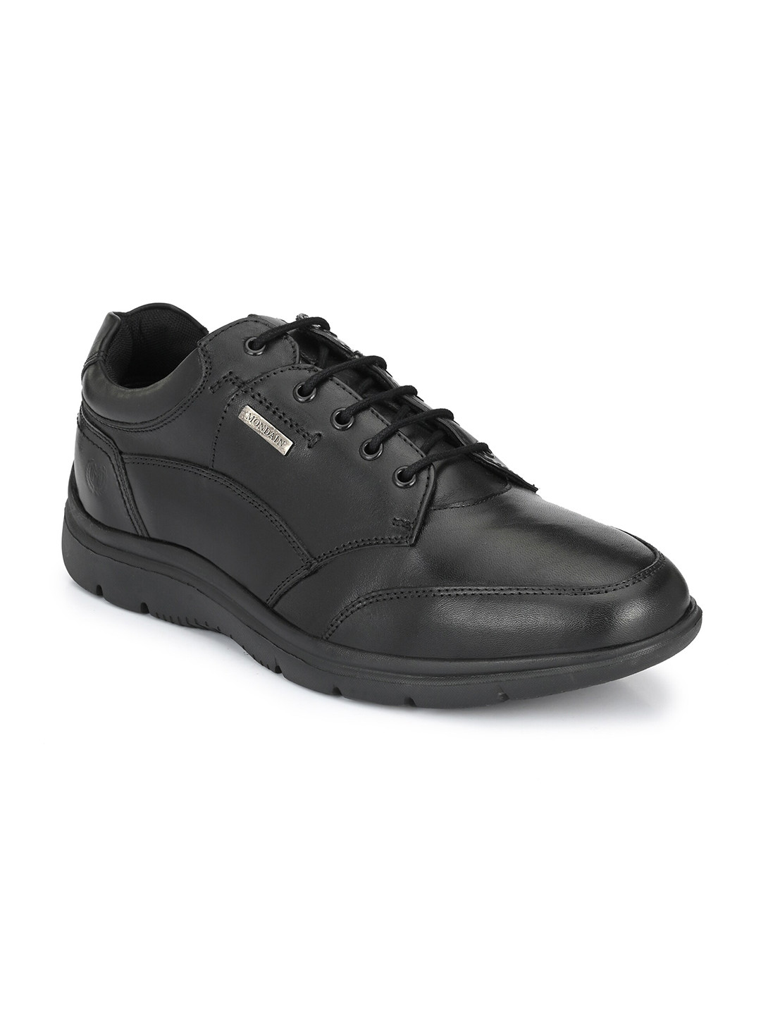 Buy MONDAIN Men Black Leather Sneakers - Casual Shoes for Men 18249738 ...