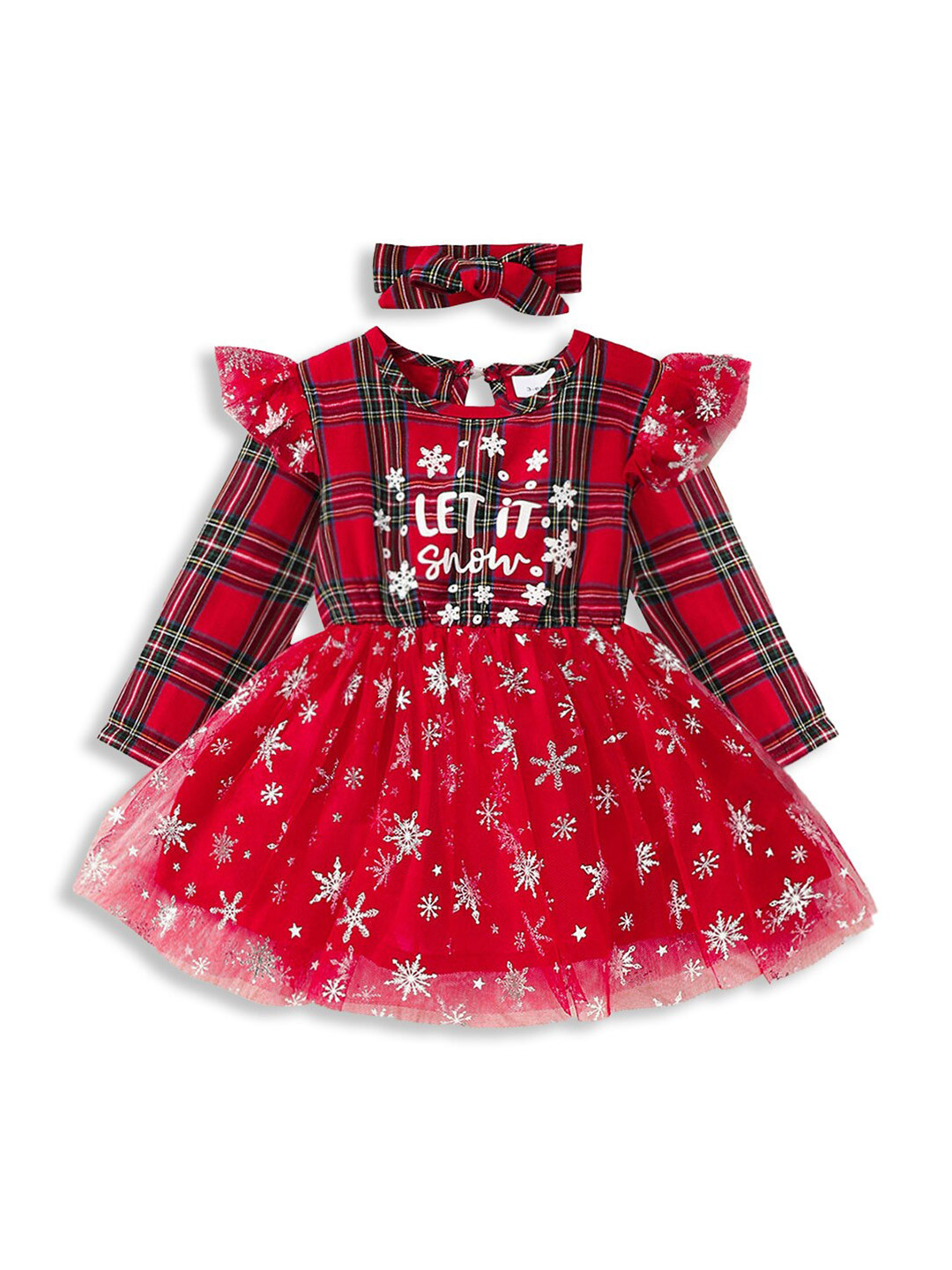 Buy Hopscotch Girls Red Checked Net Dress - Dresses for Girls 18251790 ...