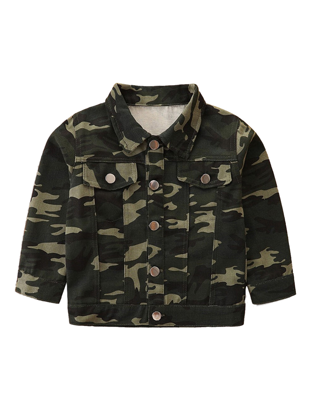 Buy Hopscotch Girls Green Camouflage Lightweight Bomber Jacket ...