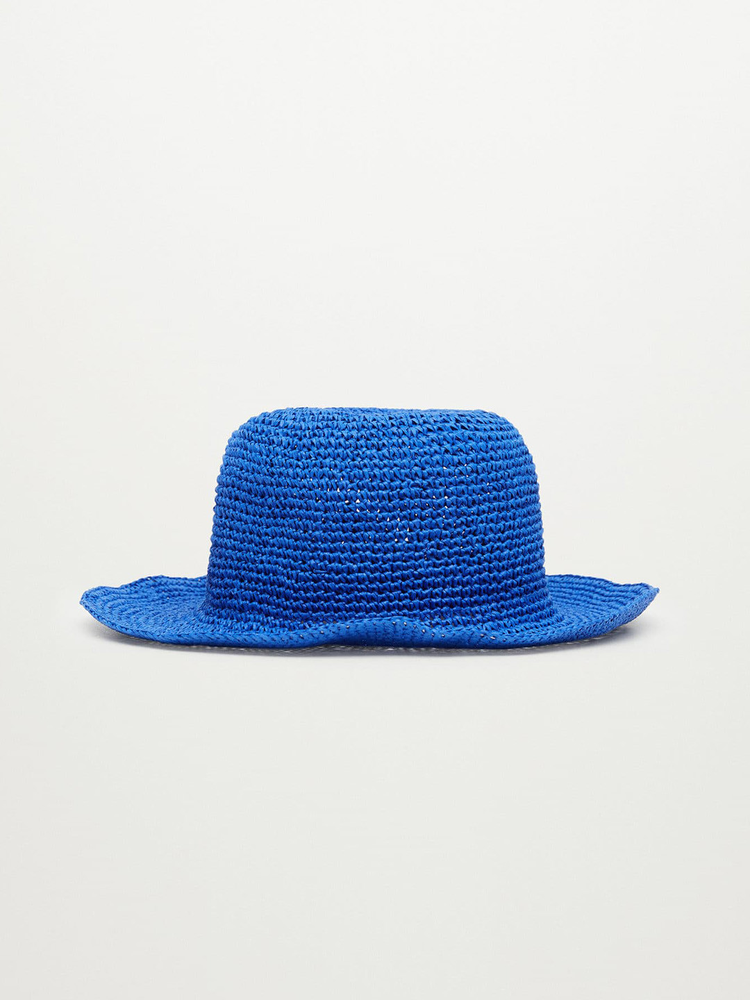 Buy MANGO Women Blue Solid Crochet Bucket Hat - Hat for Women 18257732 ...