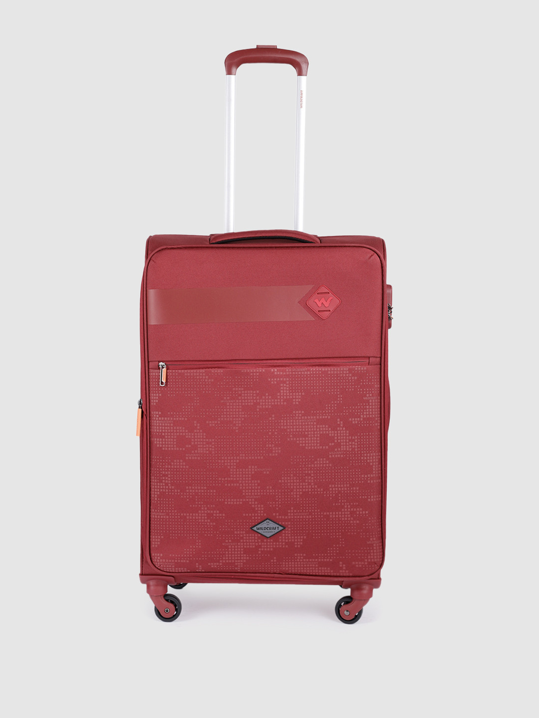 Buy Wildcraft Red Textured Hard Sided Dorado Medium Trolley Suitcase ...