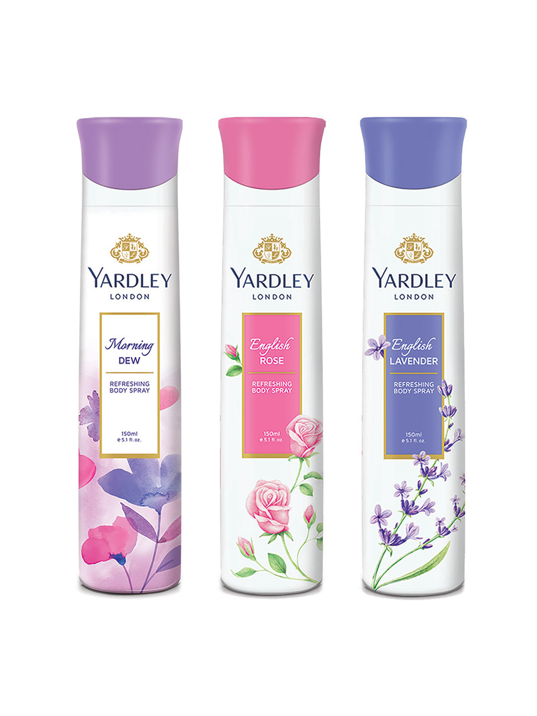 Buy YARDLEY LONDON Women Set Of 3 Refreshing Body Sprays 150 Ml Each ...