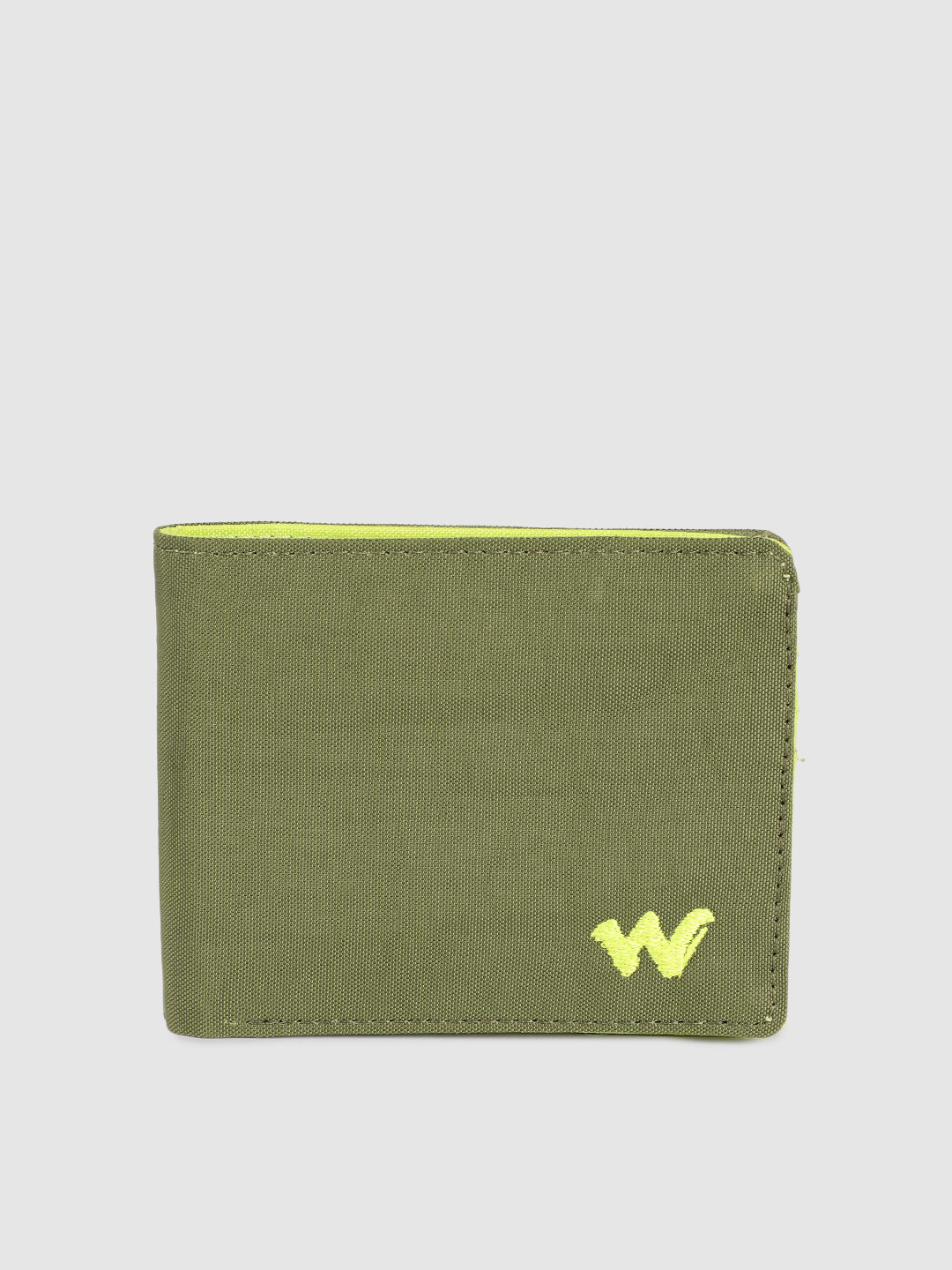 Buy Wildcraft Men Olive Green Embroidered Two Fold Wallet - Wallets for ...