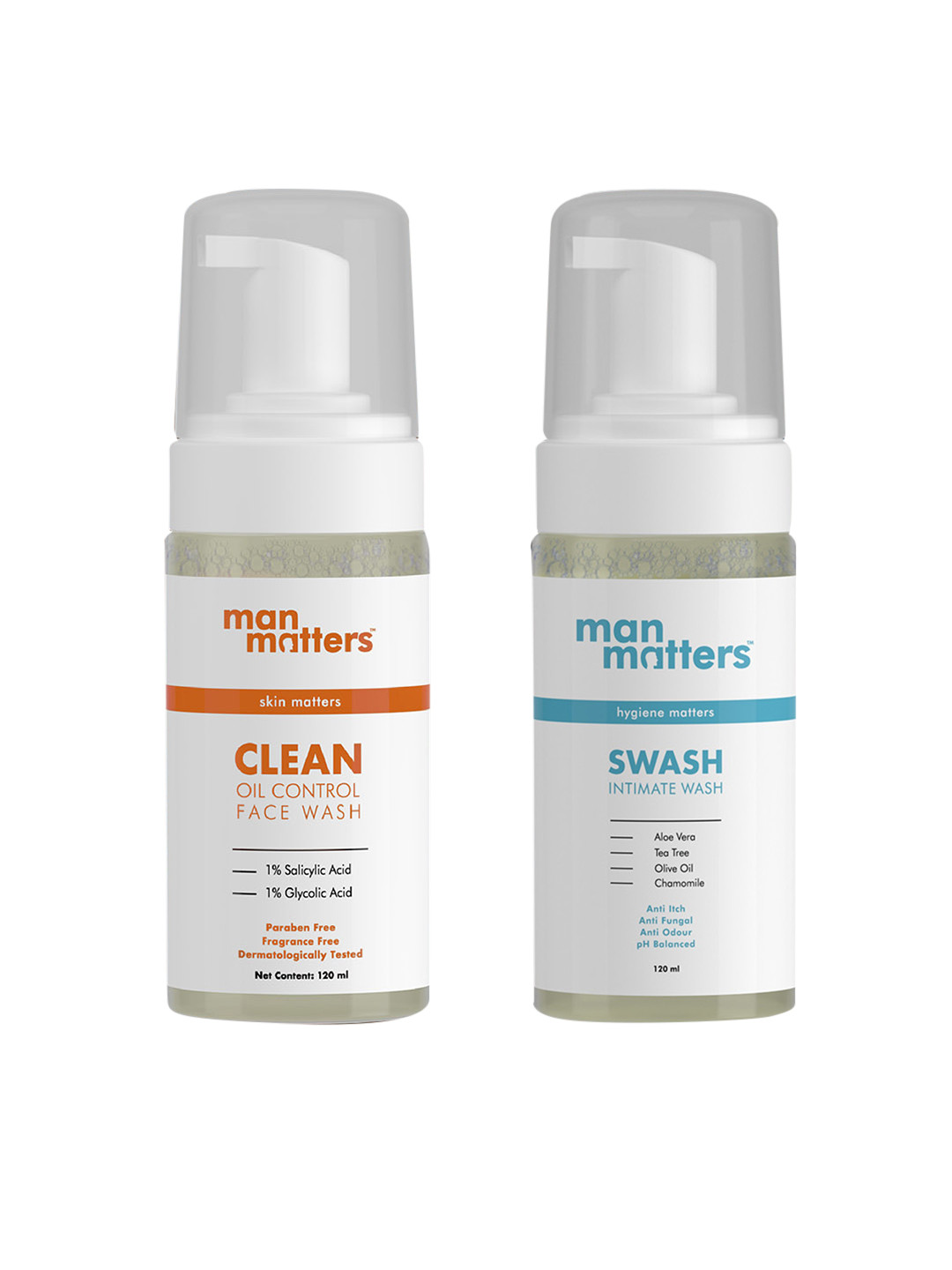Buy Man Matters Set Of Clean Oil Control Face Wash & Swash Intimate ...