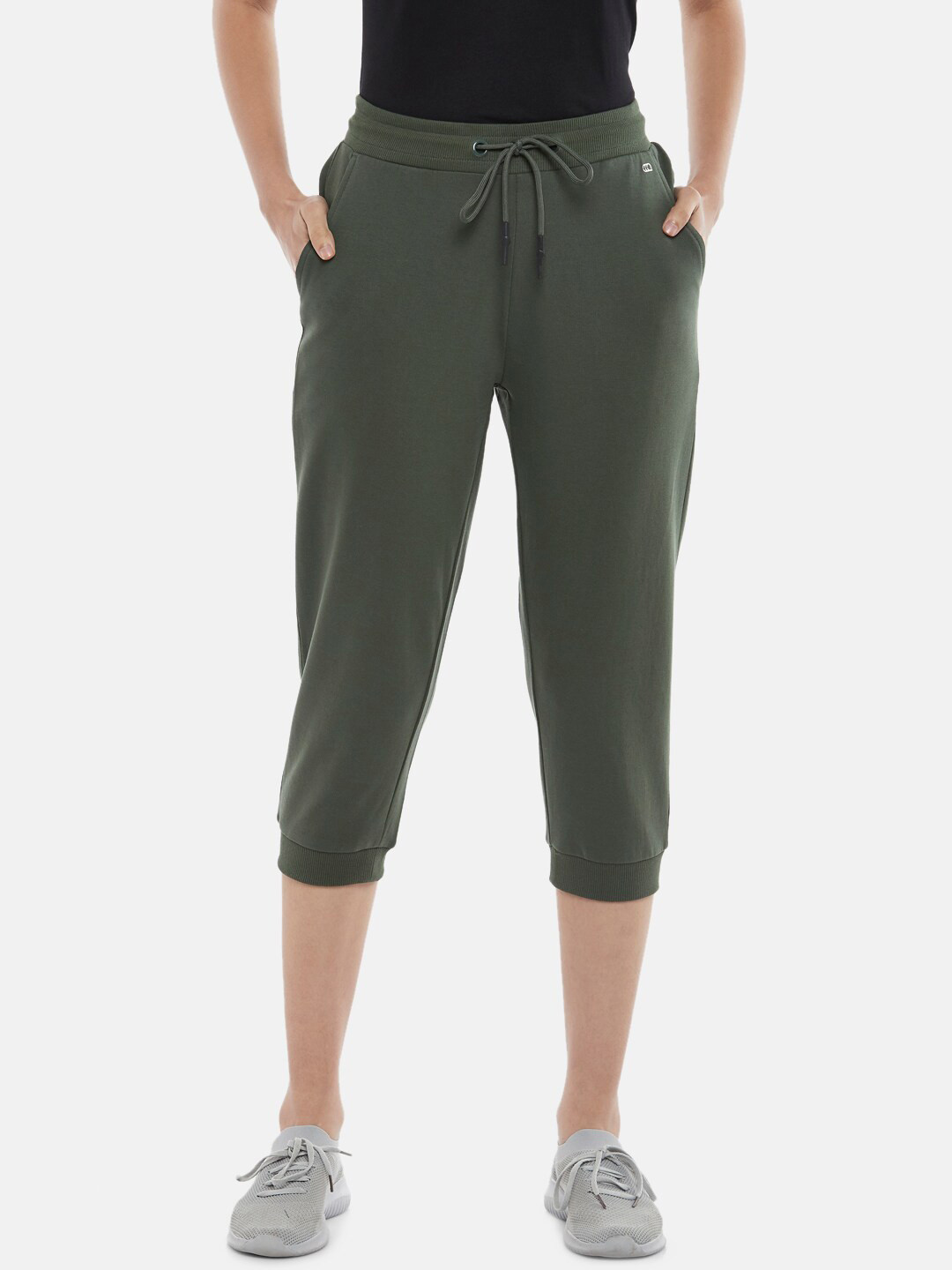 Buy Ajile By Pantaloons Women Olive Green Capris - Capris for Women ...