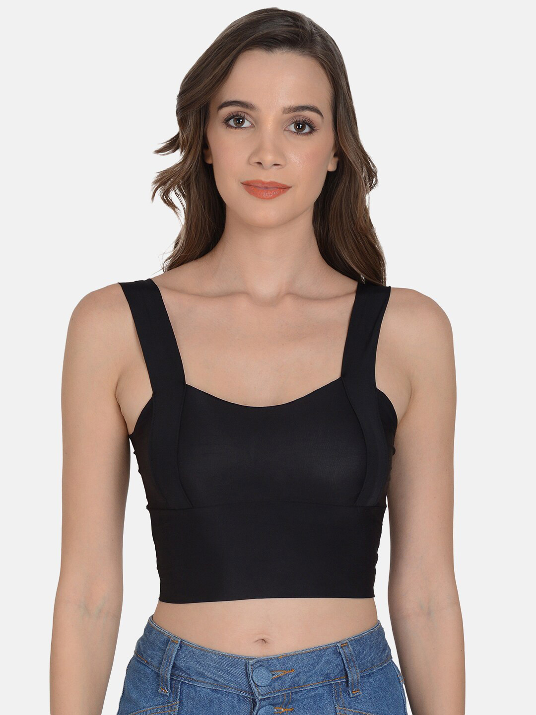 Buy Mod & Shy Black Solid Seamless Bralette Bra Lightly Padded - Bra ...