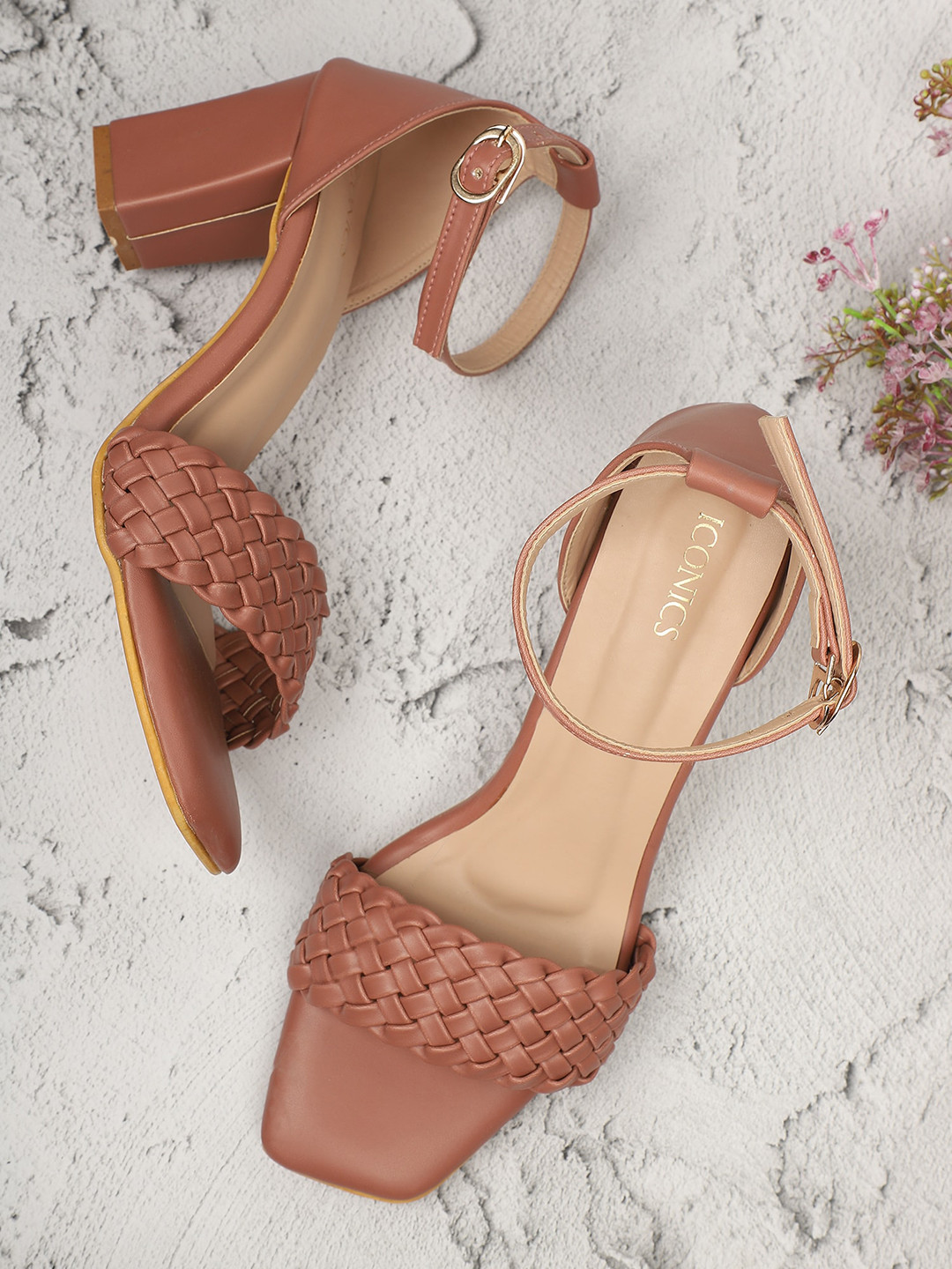 Buy ICONICS Brown Block Heels - Heels for Women 18275198 | Myntra
