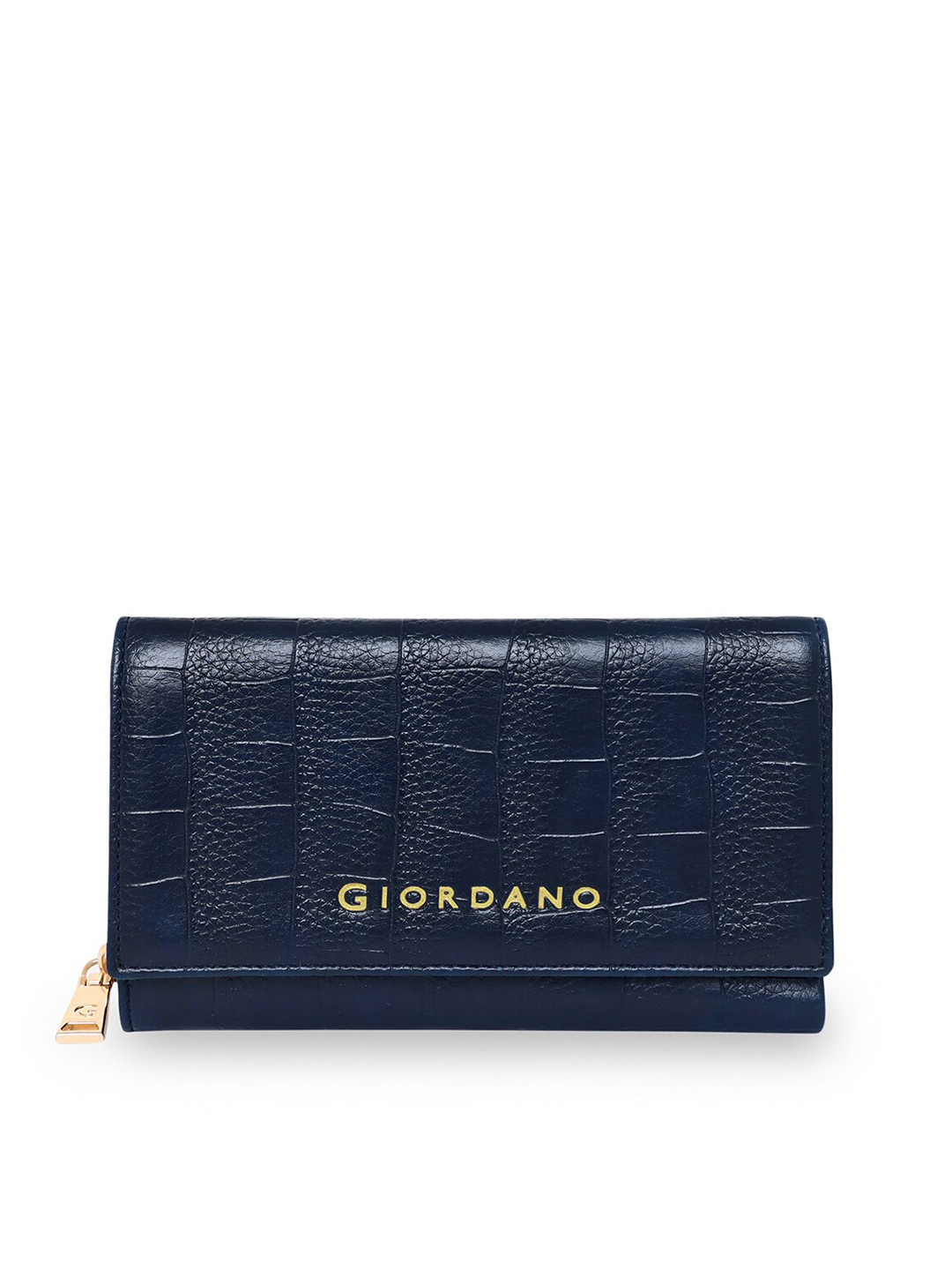 Buy GIORDANO Women Navy Blue PU Three Fold Wallet - Wallets for Women ...