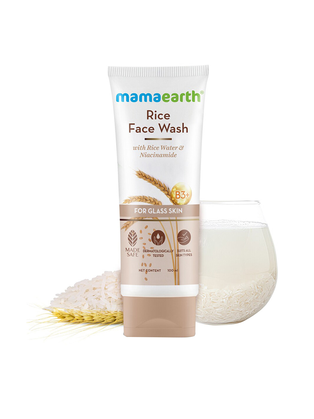 Buy Mamaearth Rice Face Wash With Rice Water & Niacinamide For Glass ...