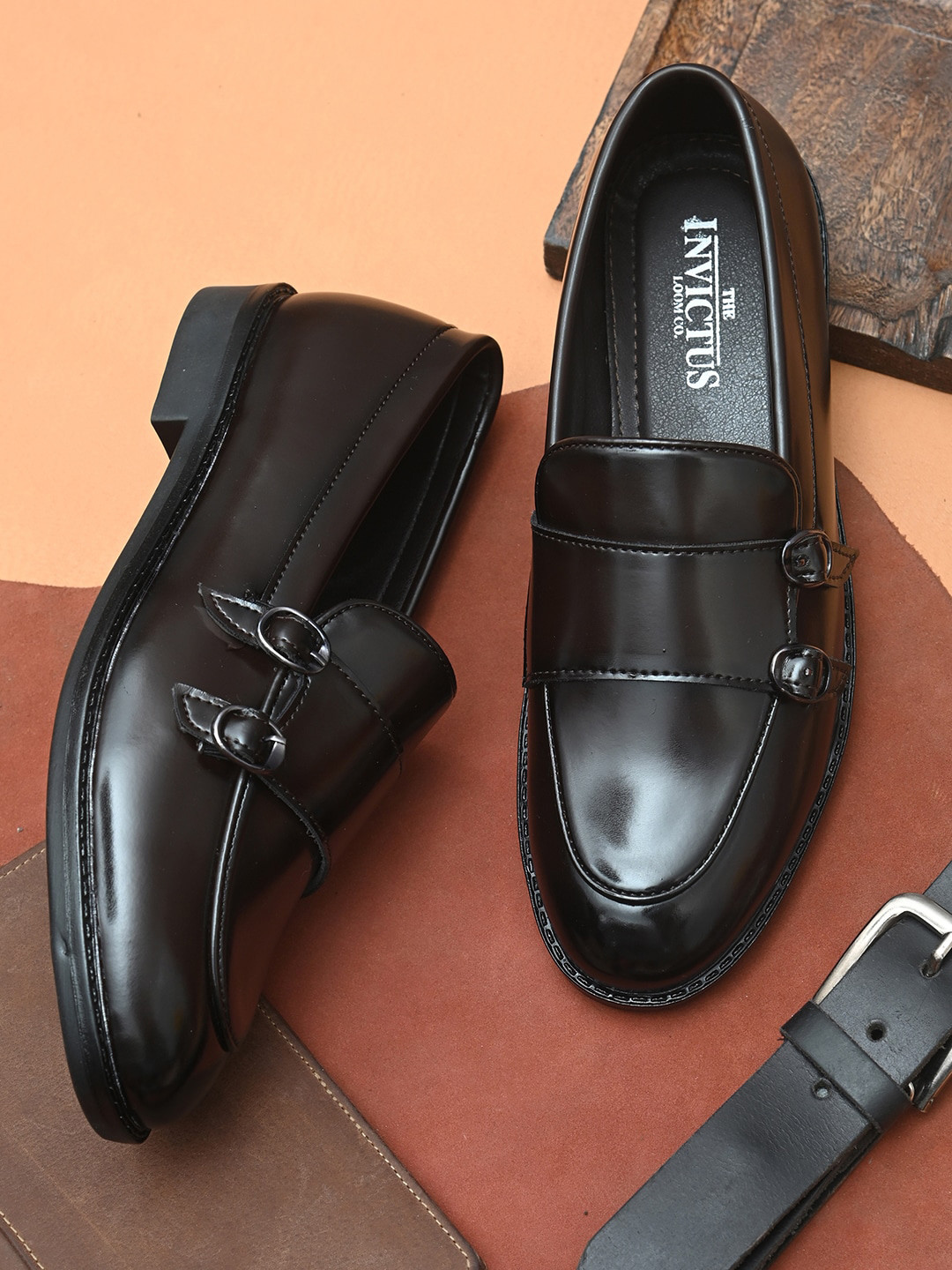 Buy INVICTUS Men Brown Formal Monk Shoes - Formal Shoes for Men ...