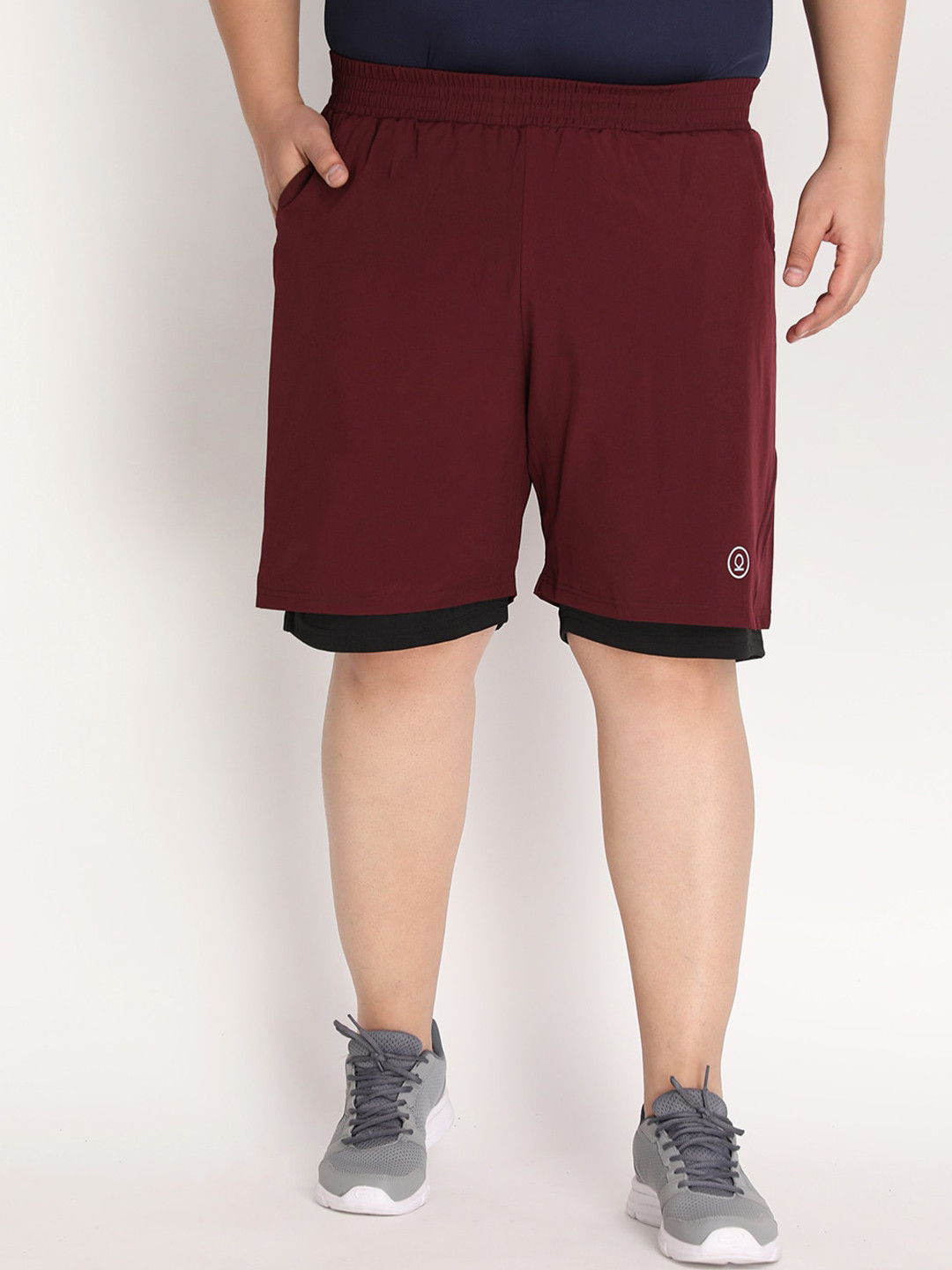 Buy CHKOKKO Plus Men Maroon Running Sports Shorts - Shorts for Men ...