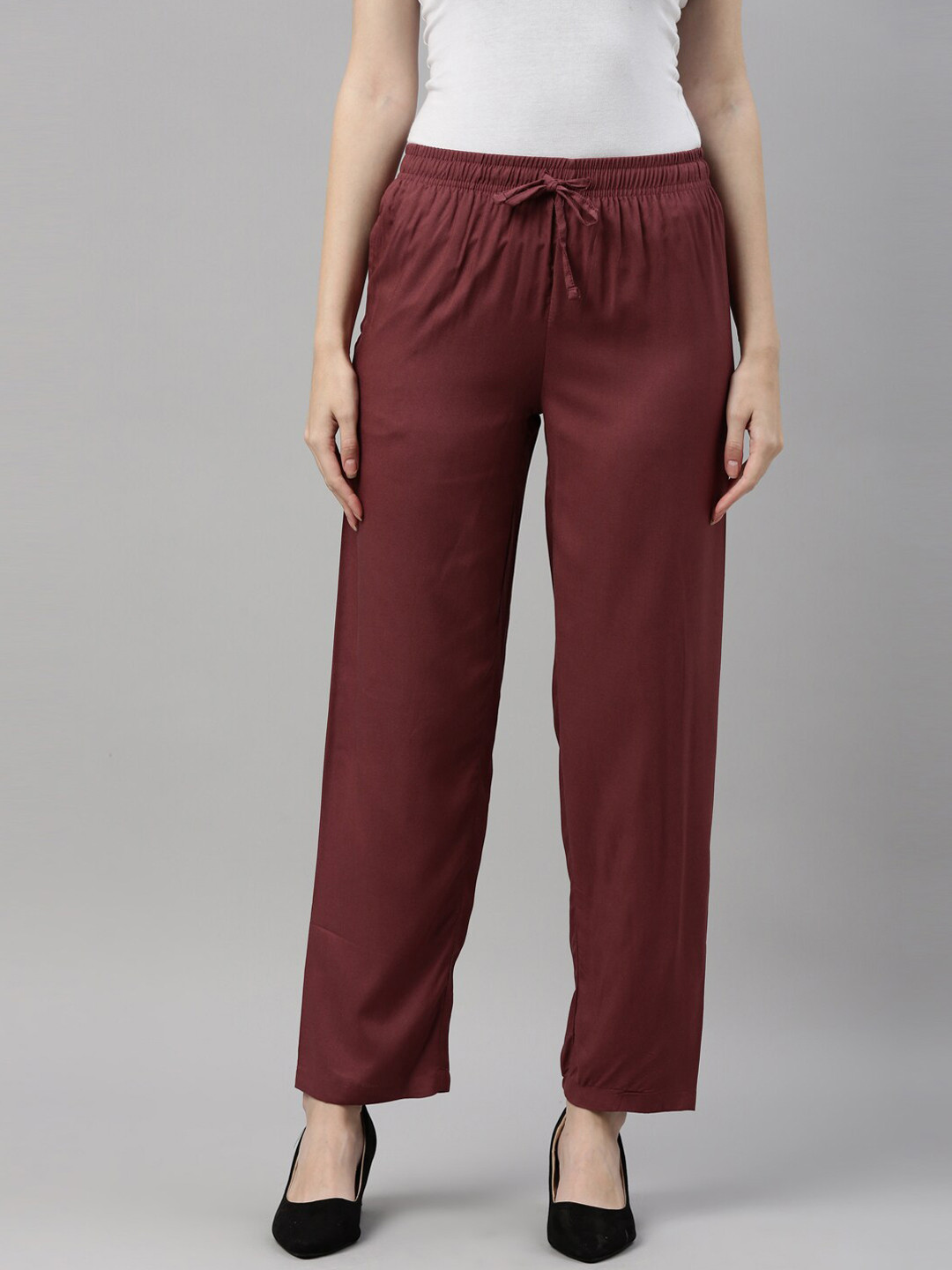 Buy Go Colors Women Violet Trousers - Trousers for Women 18289988 | Myntra