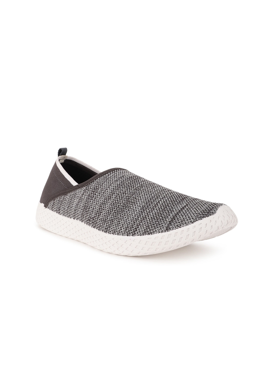 Buy Bata Women Grey Woven Design Slip On Sneakers - Casual Shoes for ...