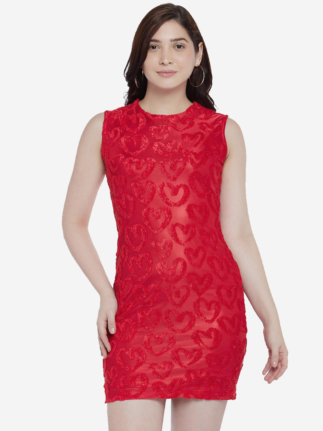 Buy Emmyrobe Red Bodycon Mini Dress - Dresses for Women 18290662 | Myntra
