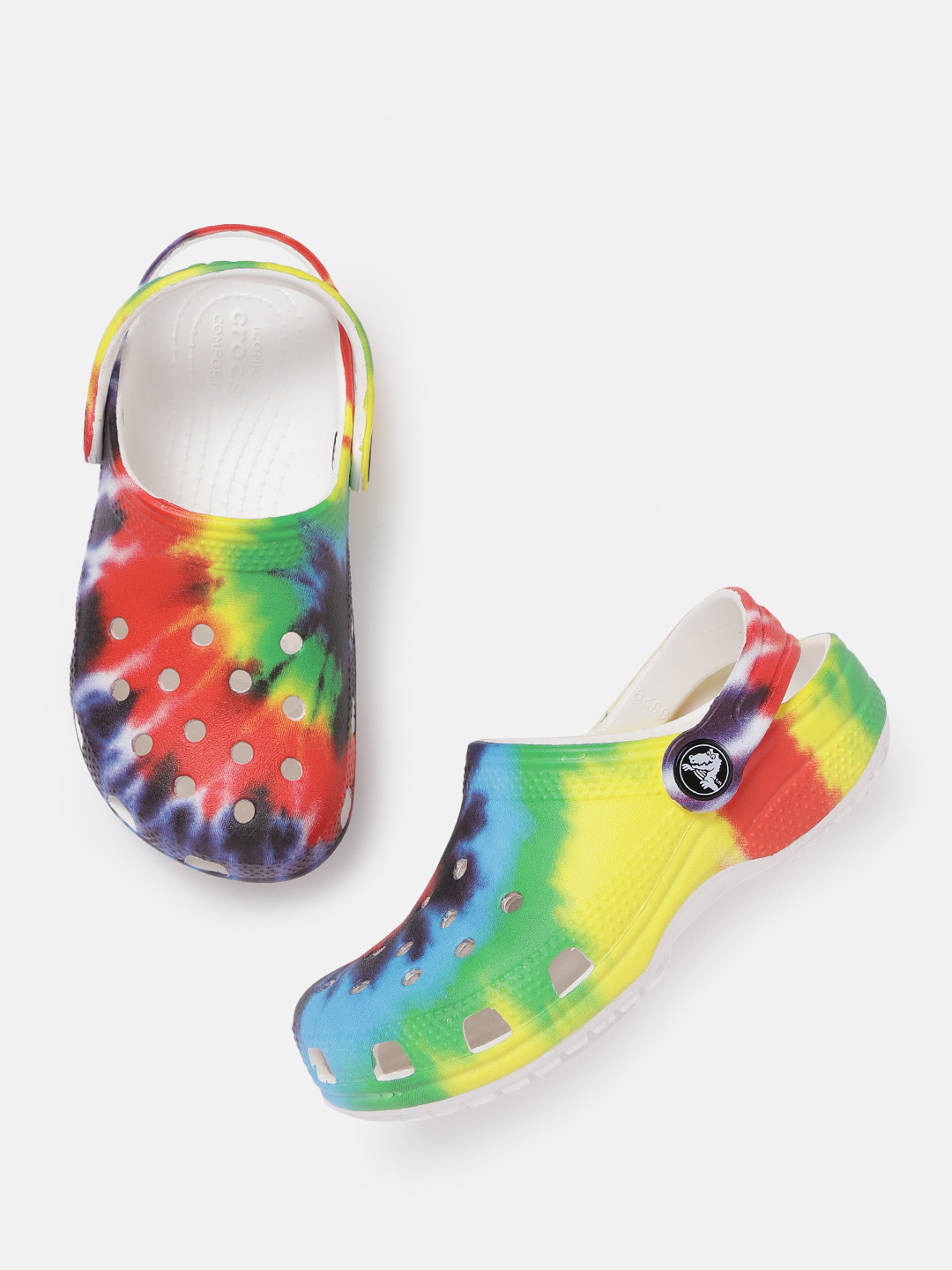 Buy Crocs Kids Multicoloured Printed Croslite Clogs - Flip Flops for ...