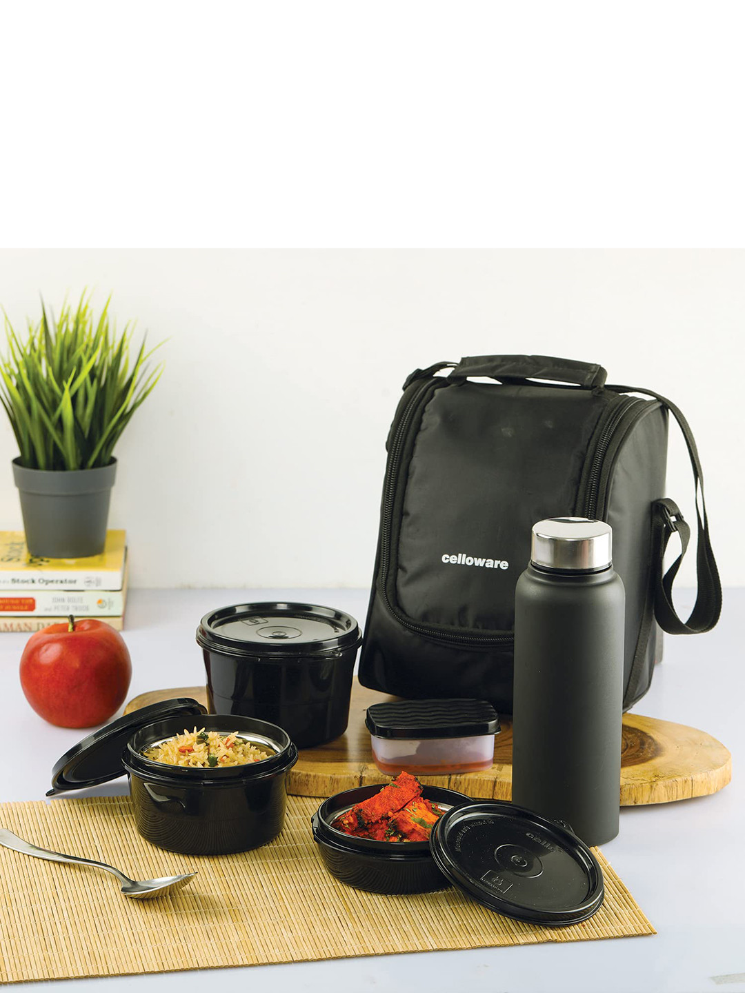 Buy Cello Black Solid Lunch Box Kitchen Storage - Kitchen Storage for ...