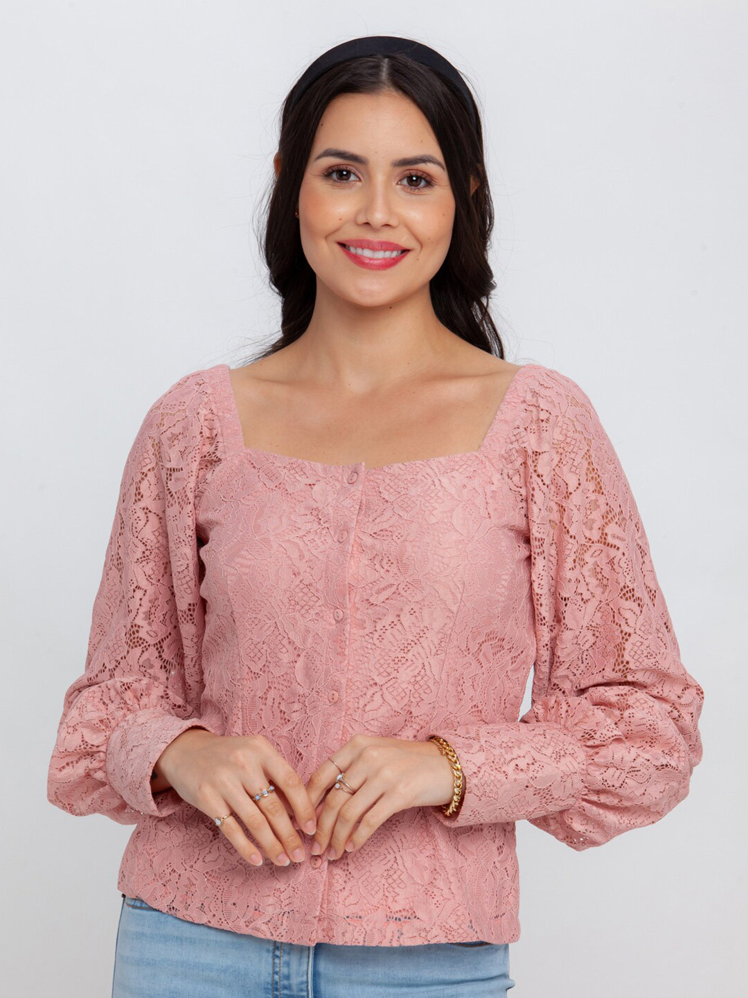 Buy Zink London Pink Top - Tops for Women 18310396 | Myntra