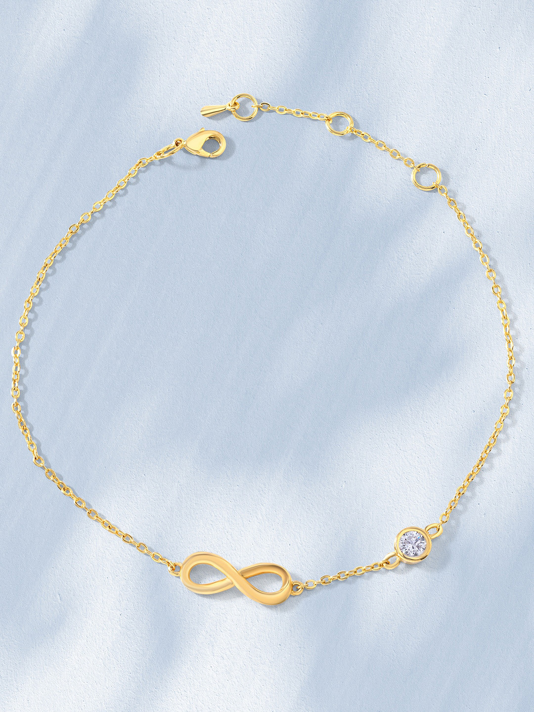 Buy MINUTIAE Gold Plated Infinity Charm Anklet - Anklet for Women ...