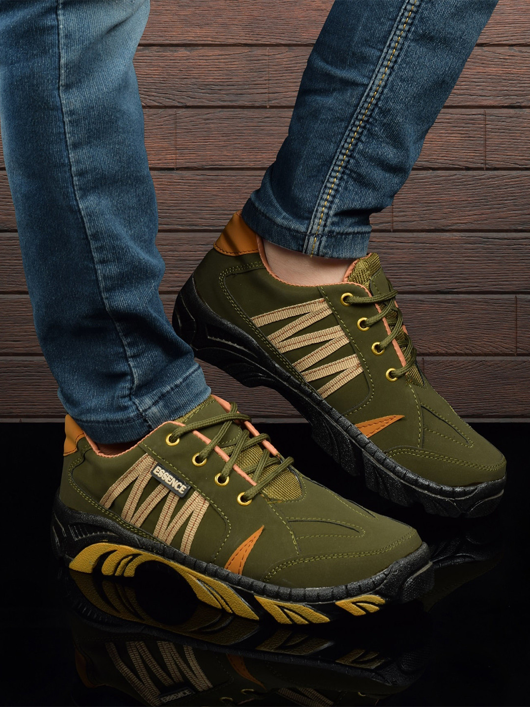 Buy Essence Boys Green Trekking Non Marking Shoes - Sports Shoes for ...