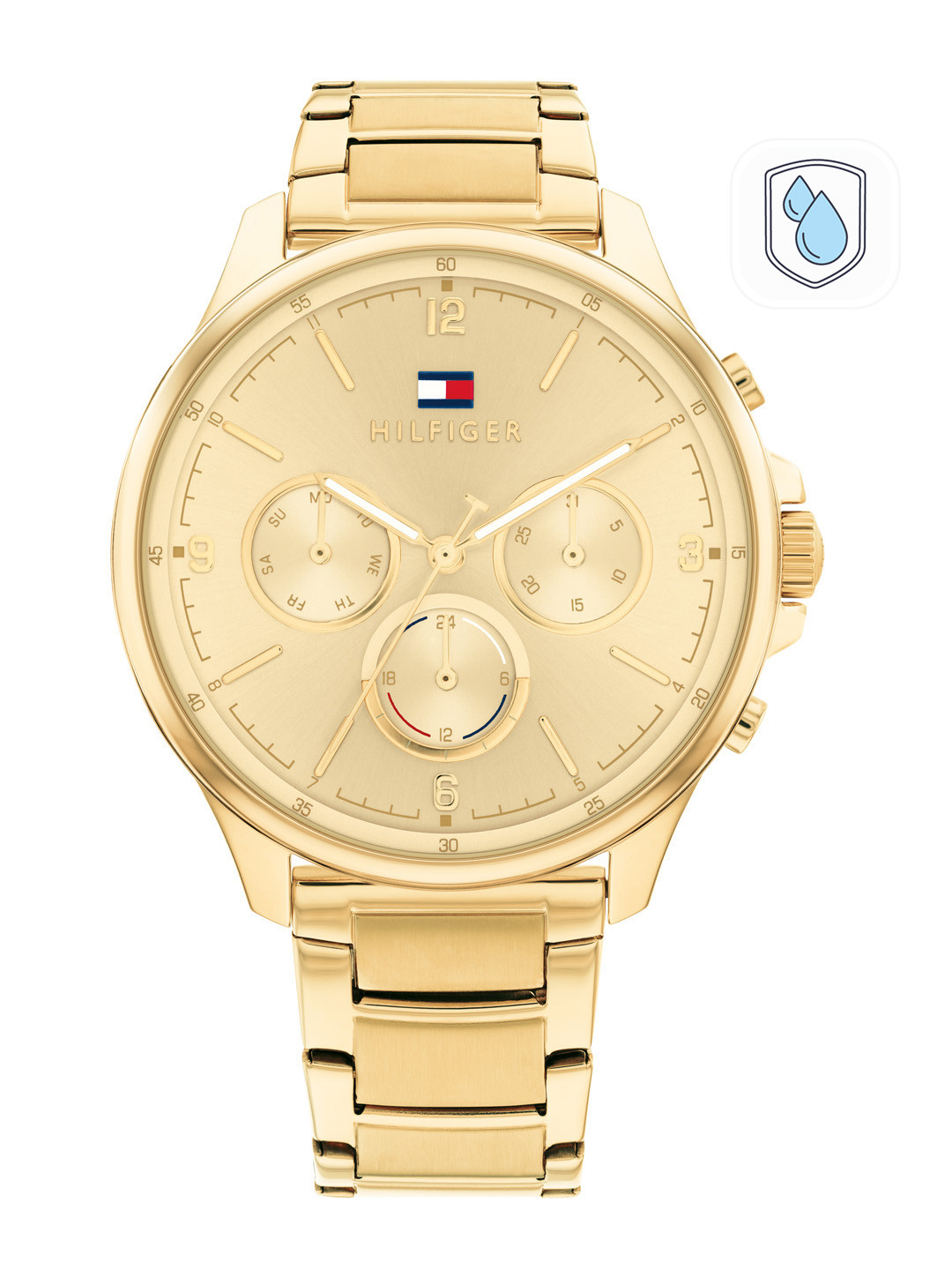 Buy Tommy Hilfiger Women Dial & Gold Plated Stainless Steel Bracelet ...