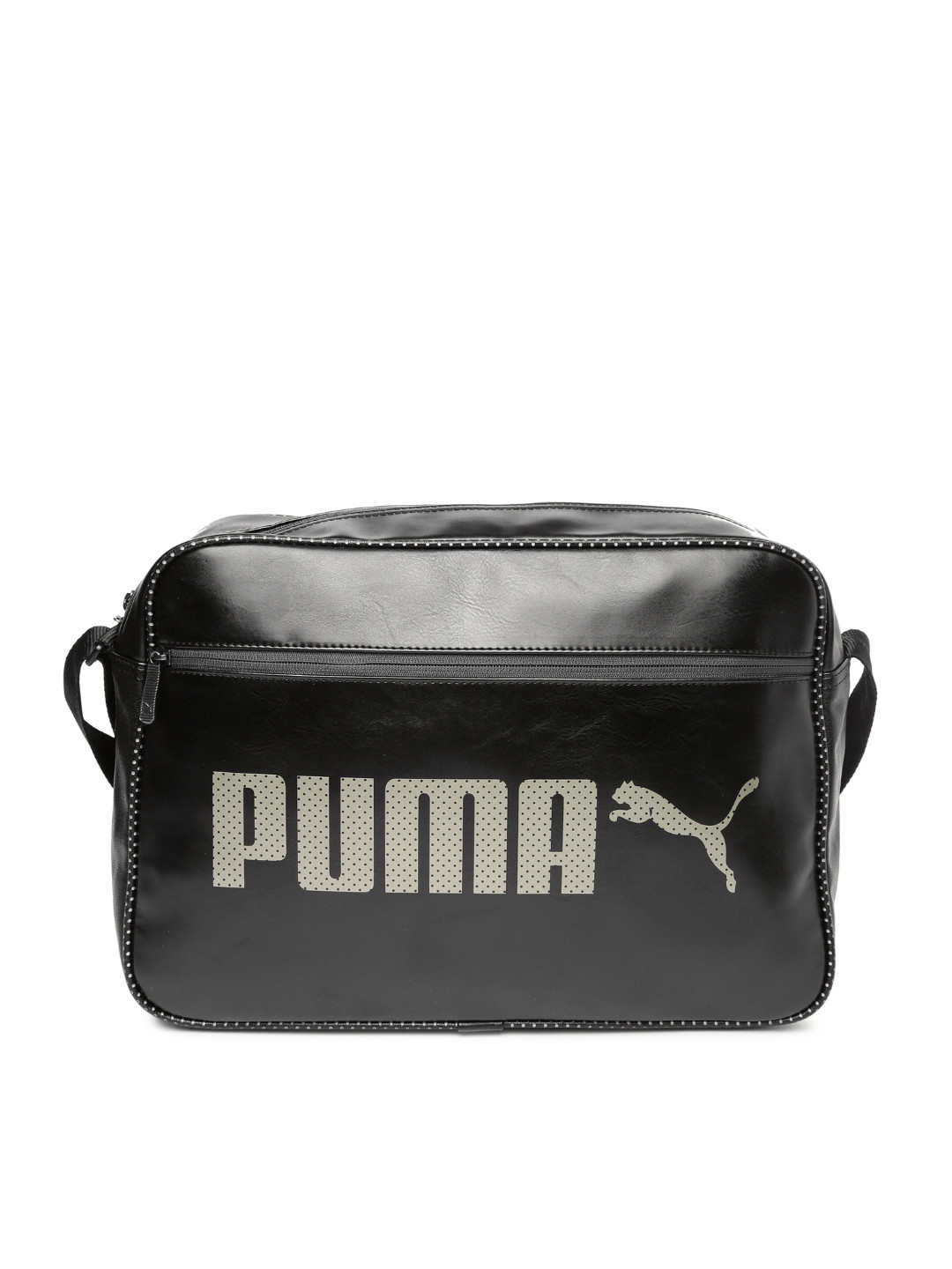 Buy Puma Unisex Black Campus Reporter Printed Messenger Bag - Messenger ...