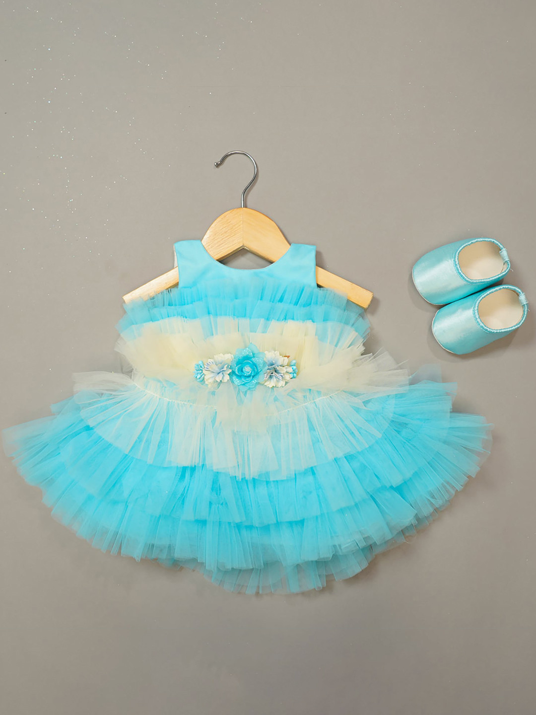 Buy Mumkins Blue Net Dress - Dresses for Girls 18319330 | Myntra