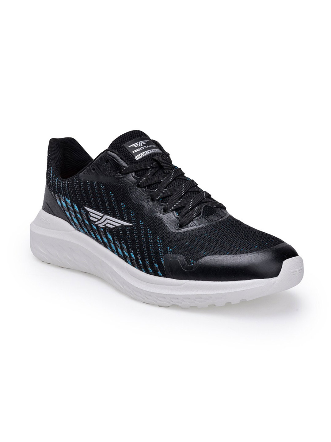 Buy Red Tape Men Black Textile Walking Shoes - Sports Shoes for Men ...