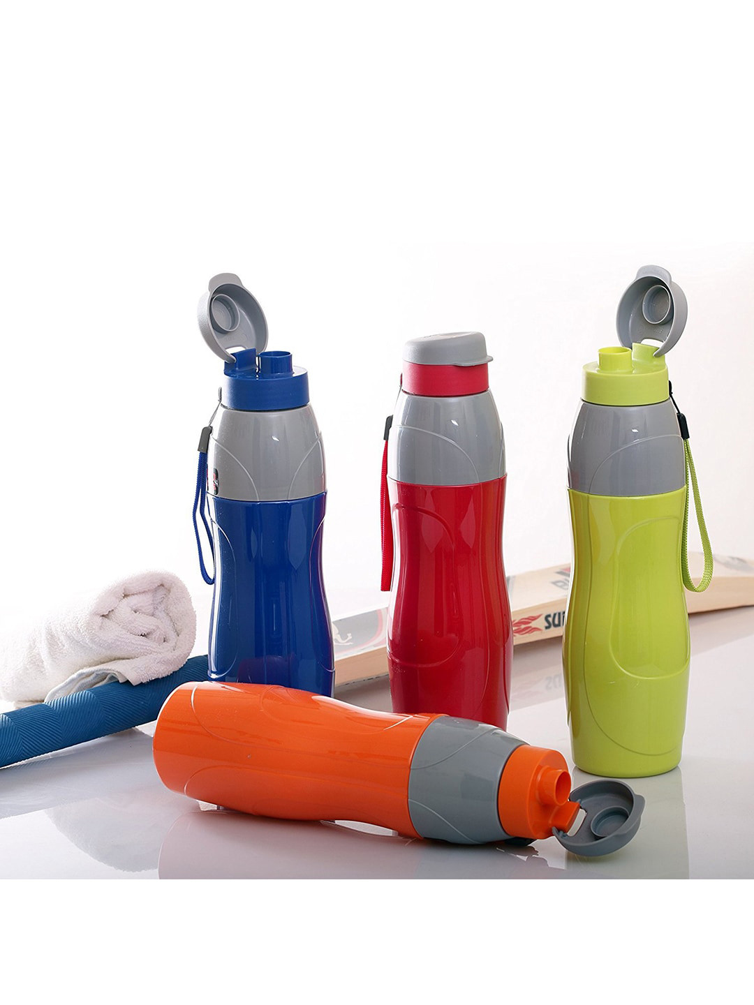 Buy Cello Set Of 4 Colourblocked BPA Free Refrigerator Drench Bottles ...