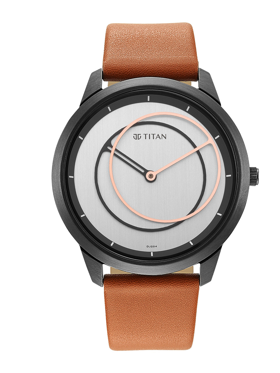 Buy Titan Men White Dial & Leather Straps Analogue Watch 1801QL01 ...