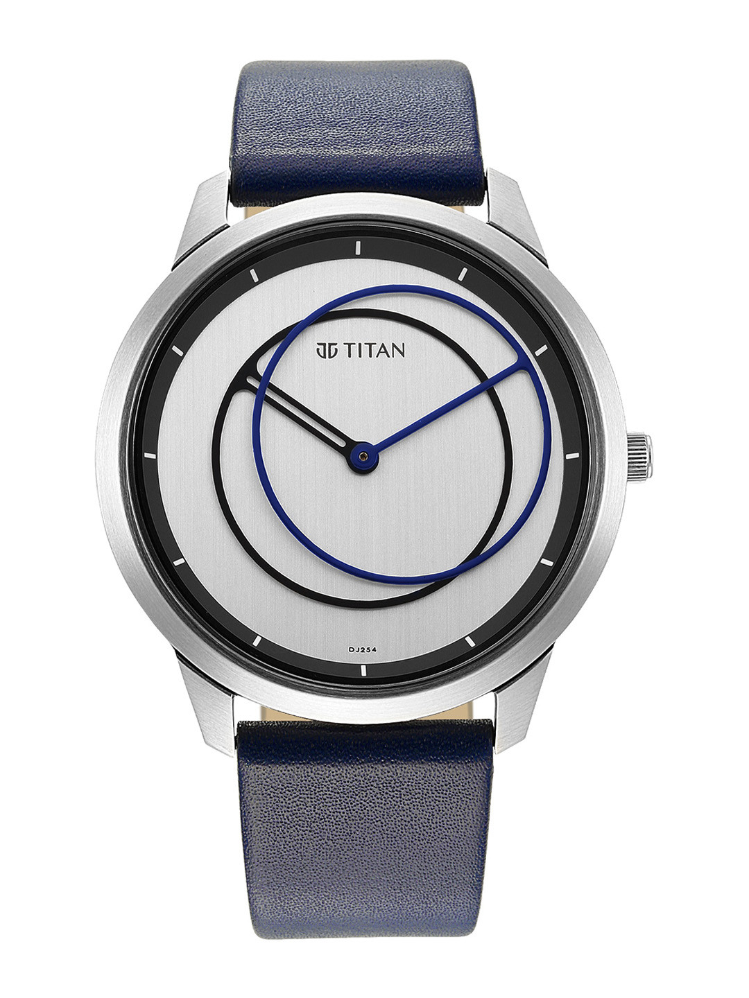 Buy Titan Men White Dial & Leather Straps Analogue Watch 1801SL02 ...