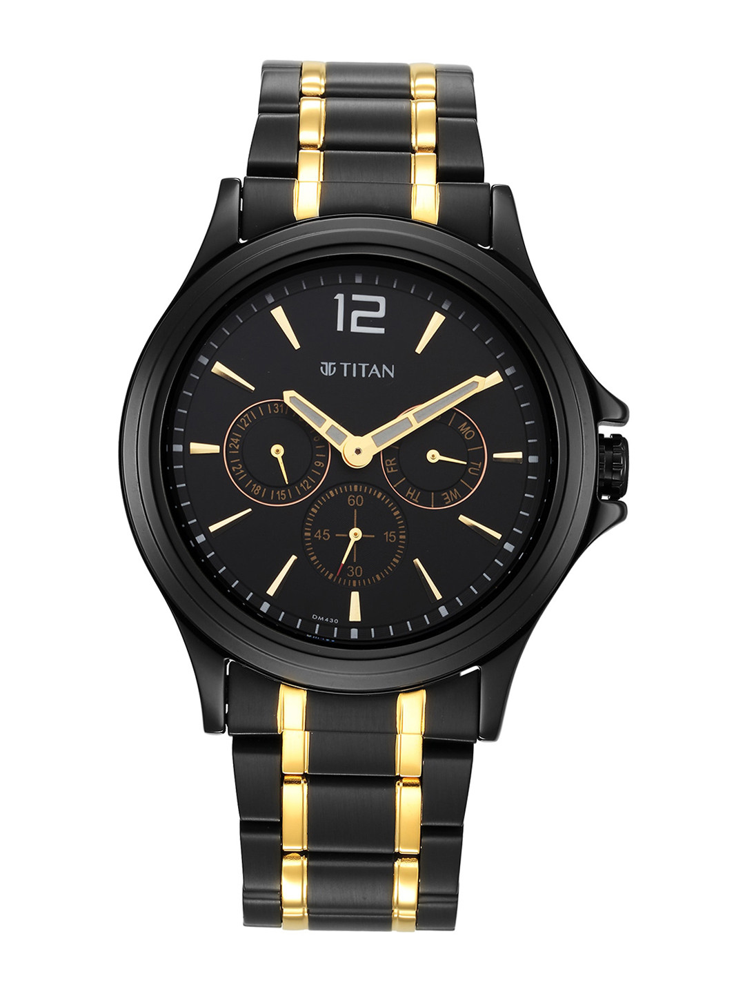 Buy Titan Men Silver Toned Brass Dial & Stainless Steel Bracelet Style ...