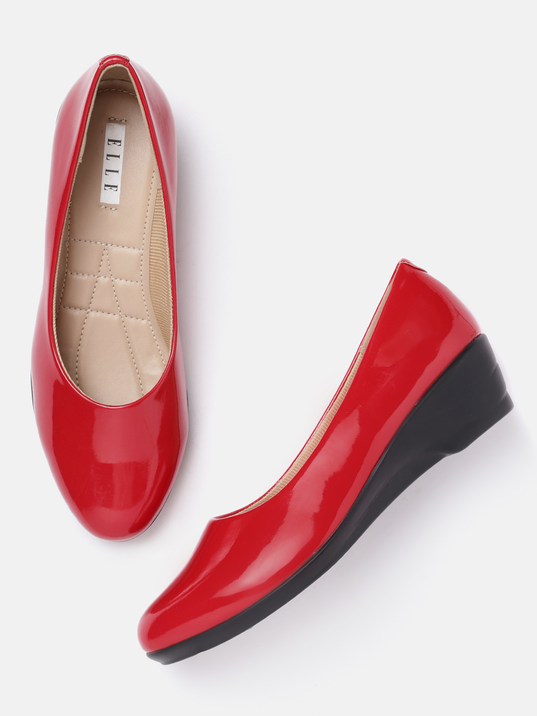 Buy ELLE Women Red Wedge Pumps - Heels for Women 18330420 | Myntra