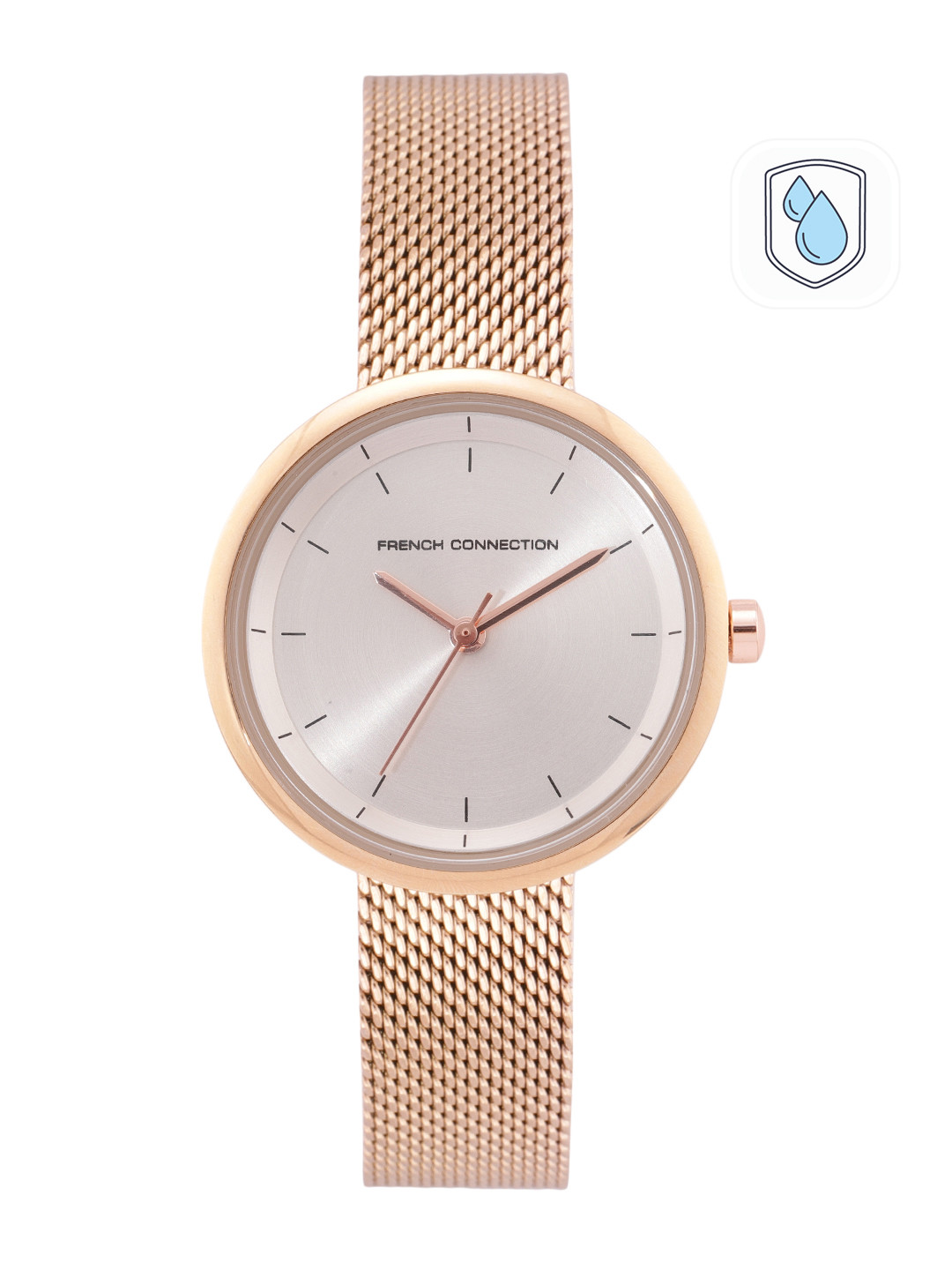 Buy French Connection Women Silver Toned Dial & Rose Gold Toned ...