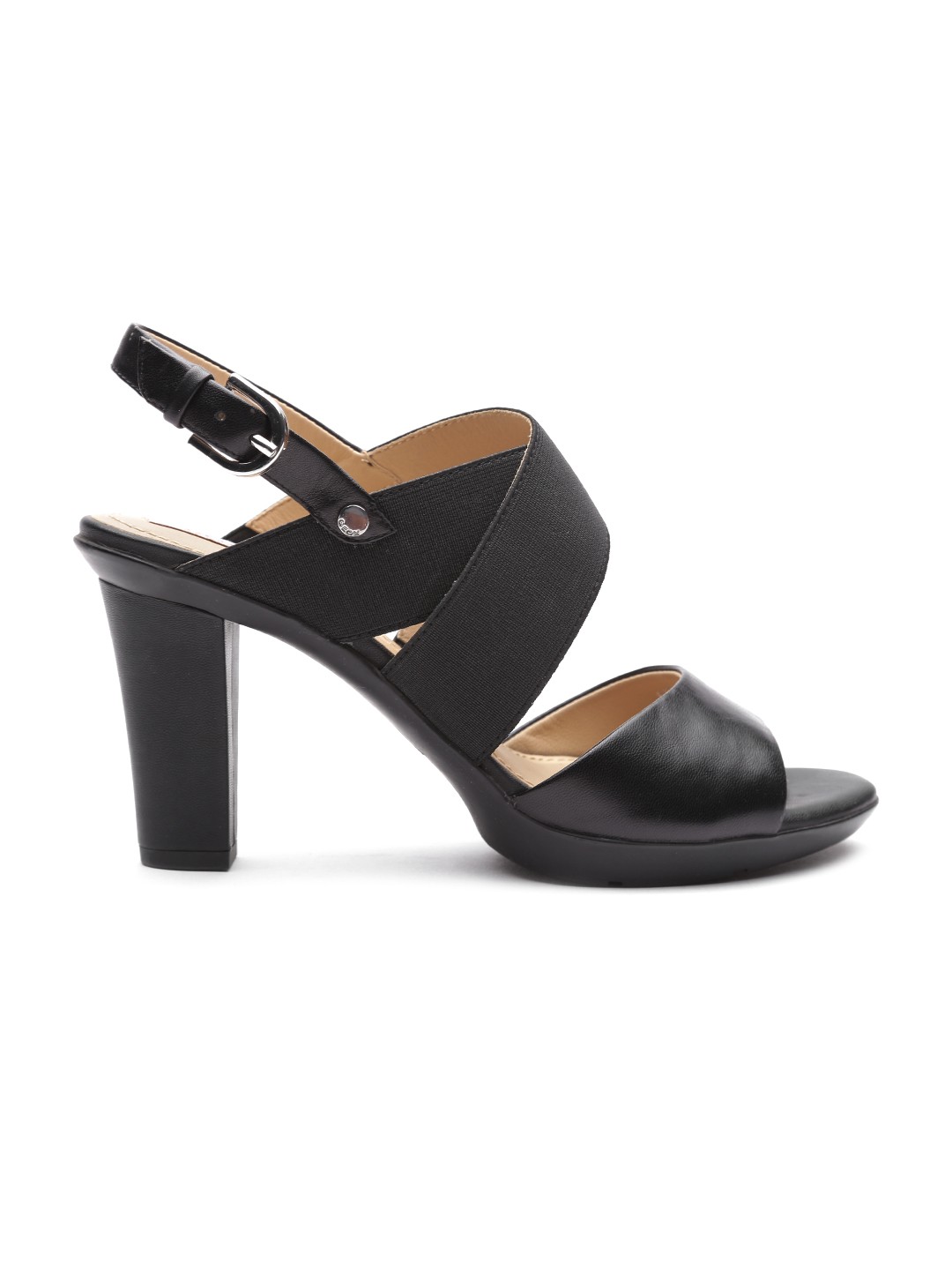 Buy Geox Respira Women Black Italian Patent Leather Block Heels - Heels ...