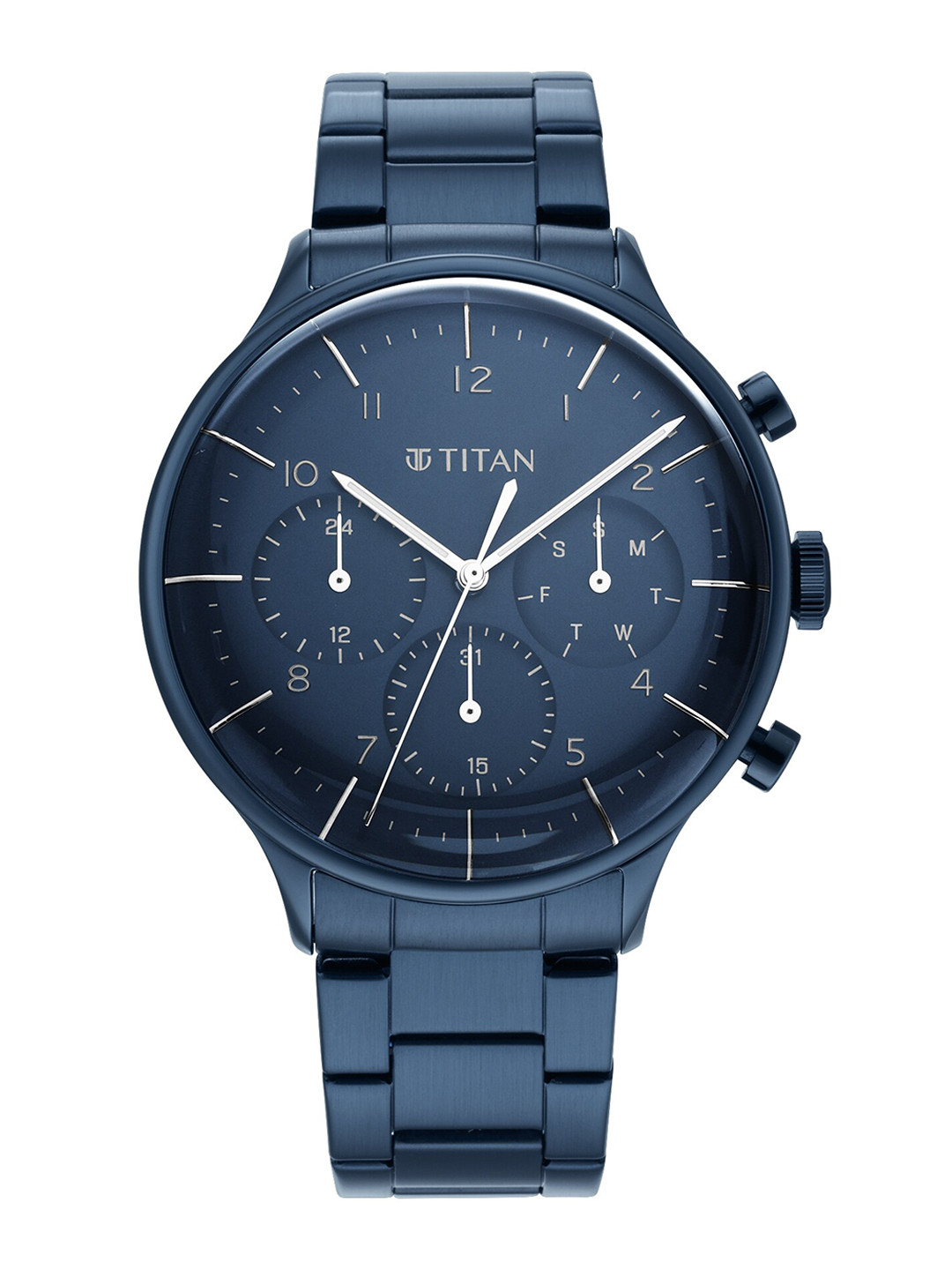 Buy Titan Men Printed Dial & Stainless Steel Bracelet Style Straps ...