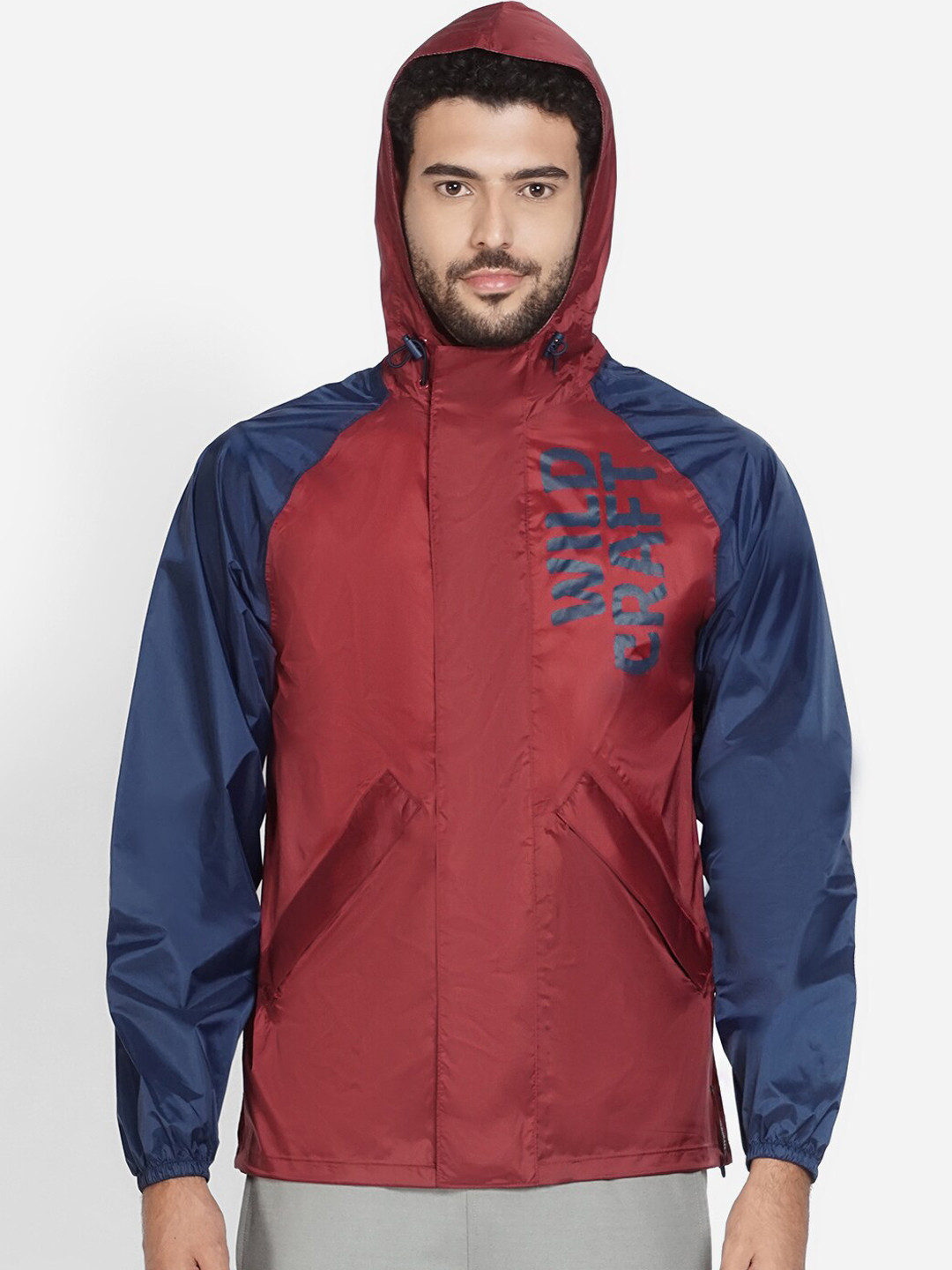 Buy Wildcraft Men Maroon Solid Waterproof Rain Jacket - Rain Jacket for ...