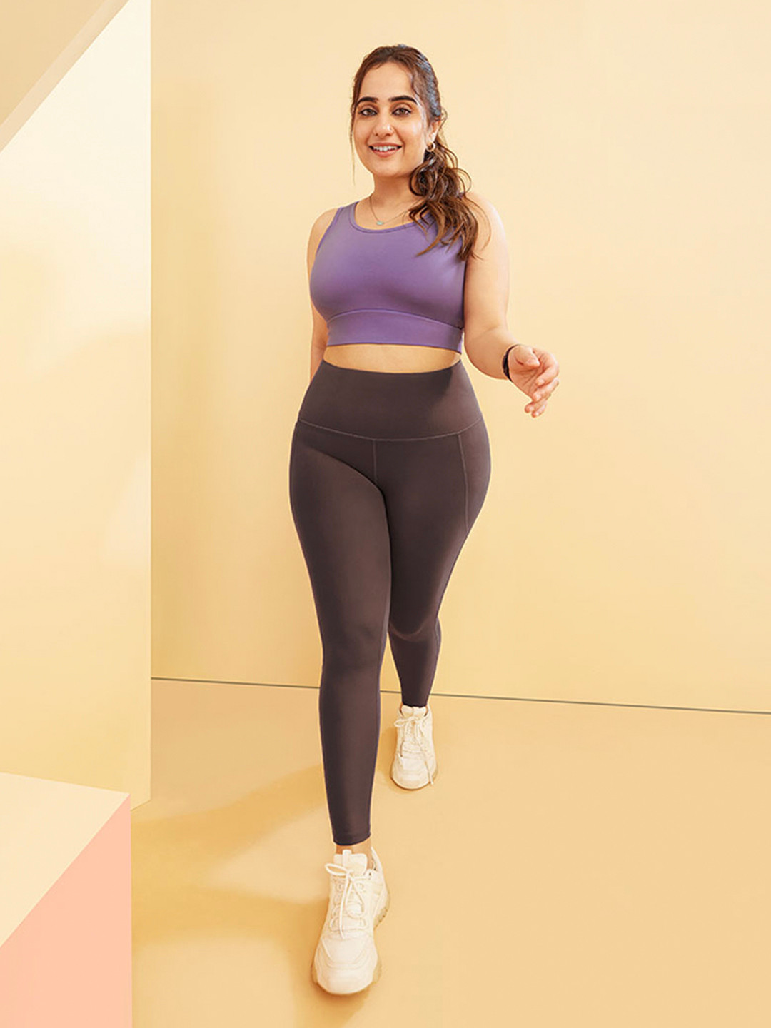 Buy Blissclub Women Brown Super Stretchy & High Waisted The Ultimate ...