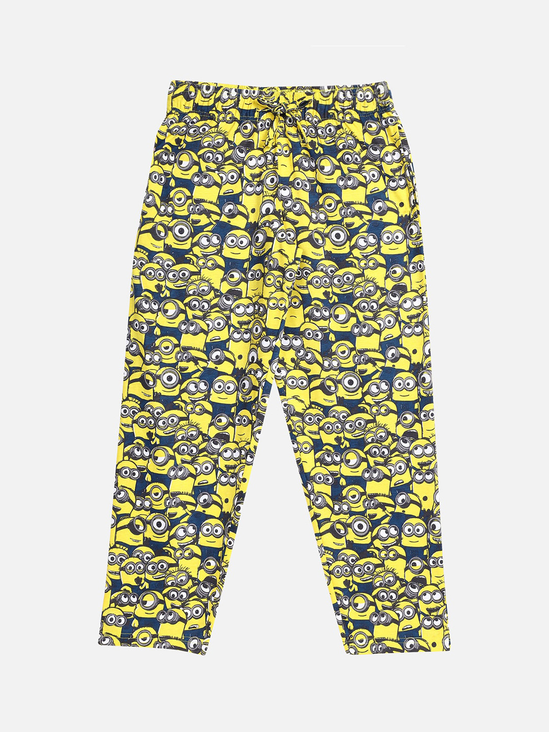 Buy Kids Ville Boys Yellow Minion Printed Cotton Lounge Pants - Lounge ...