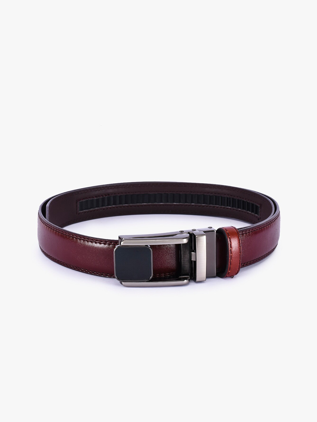 Buy BuckleUp Men Maroon Leather Belt - Belts for Men 18371866 | Myntra