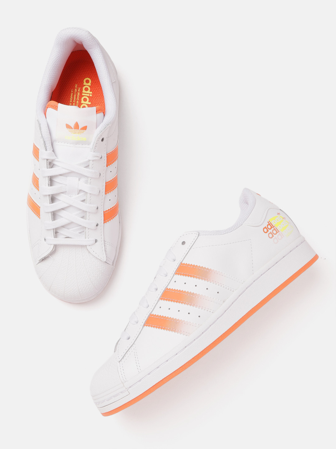 Orange And White Adidas