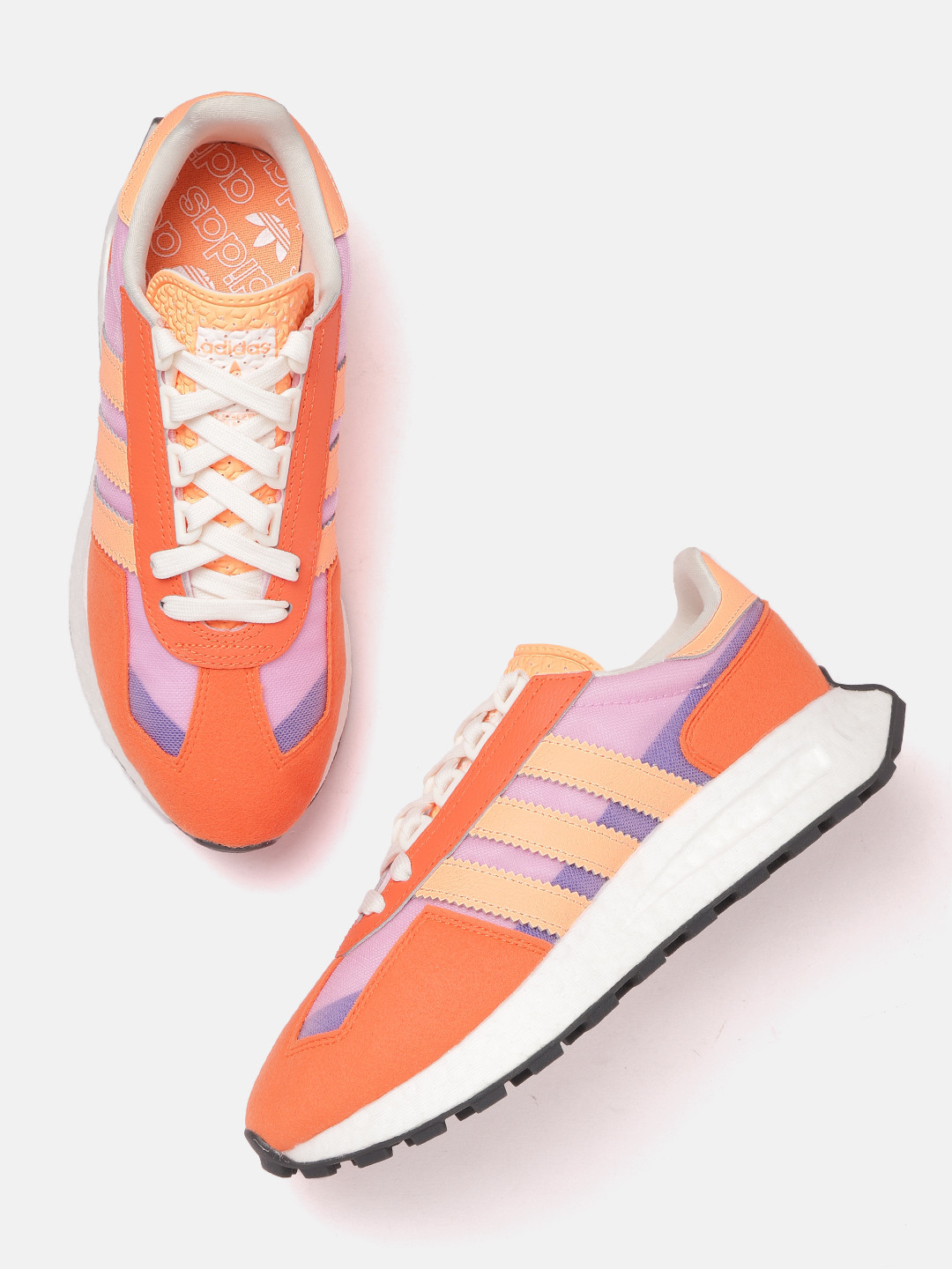 Buy ADIDAS Originals Men Orange Colourblocked Retropy E5 Sneakers ...
