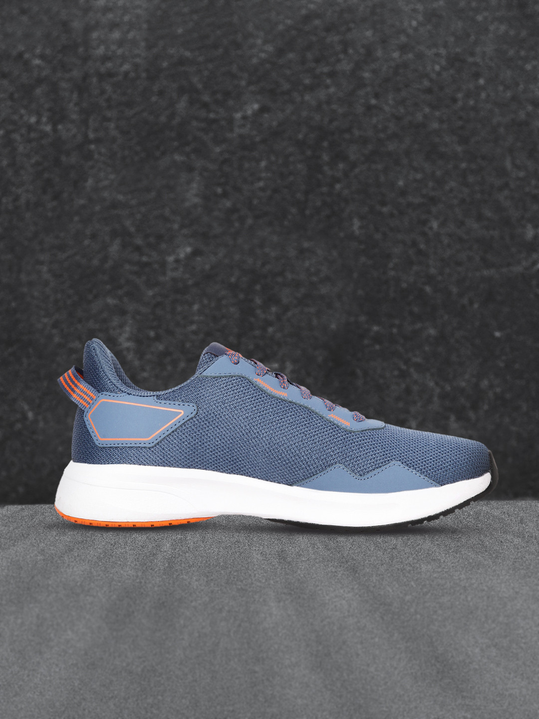 Buy ADIDAS Men Navy Blue Woven Design Turbo Glide Running Shoes ...