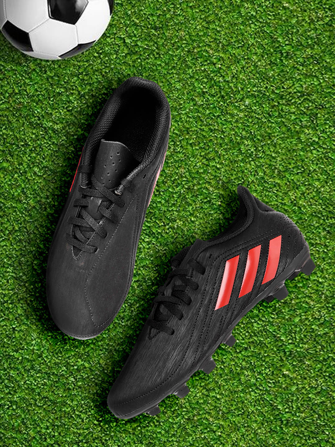 Buy ADIDAS Men Black Solid Deportivo FxG Muliterrain Football Shoes ...