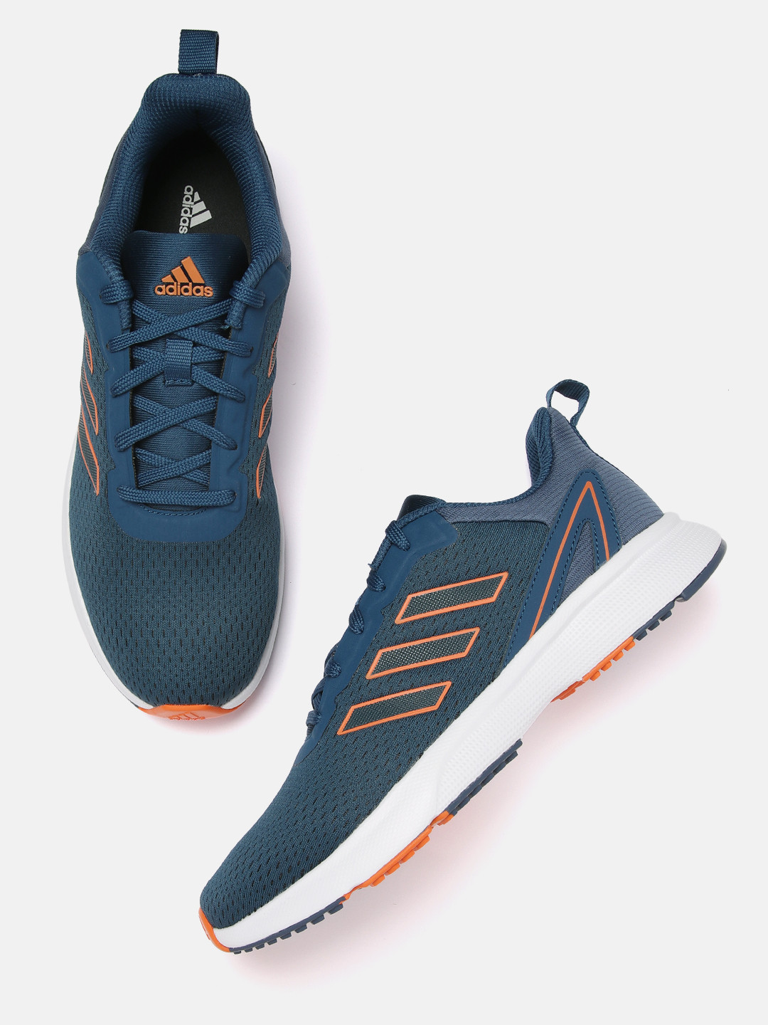 Buy ADIDAS Men Blue Woven Design Seize The Street Running Shoes ...